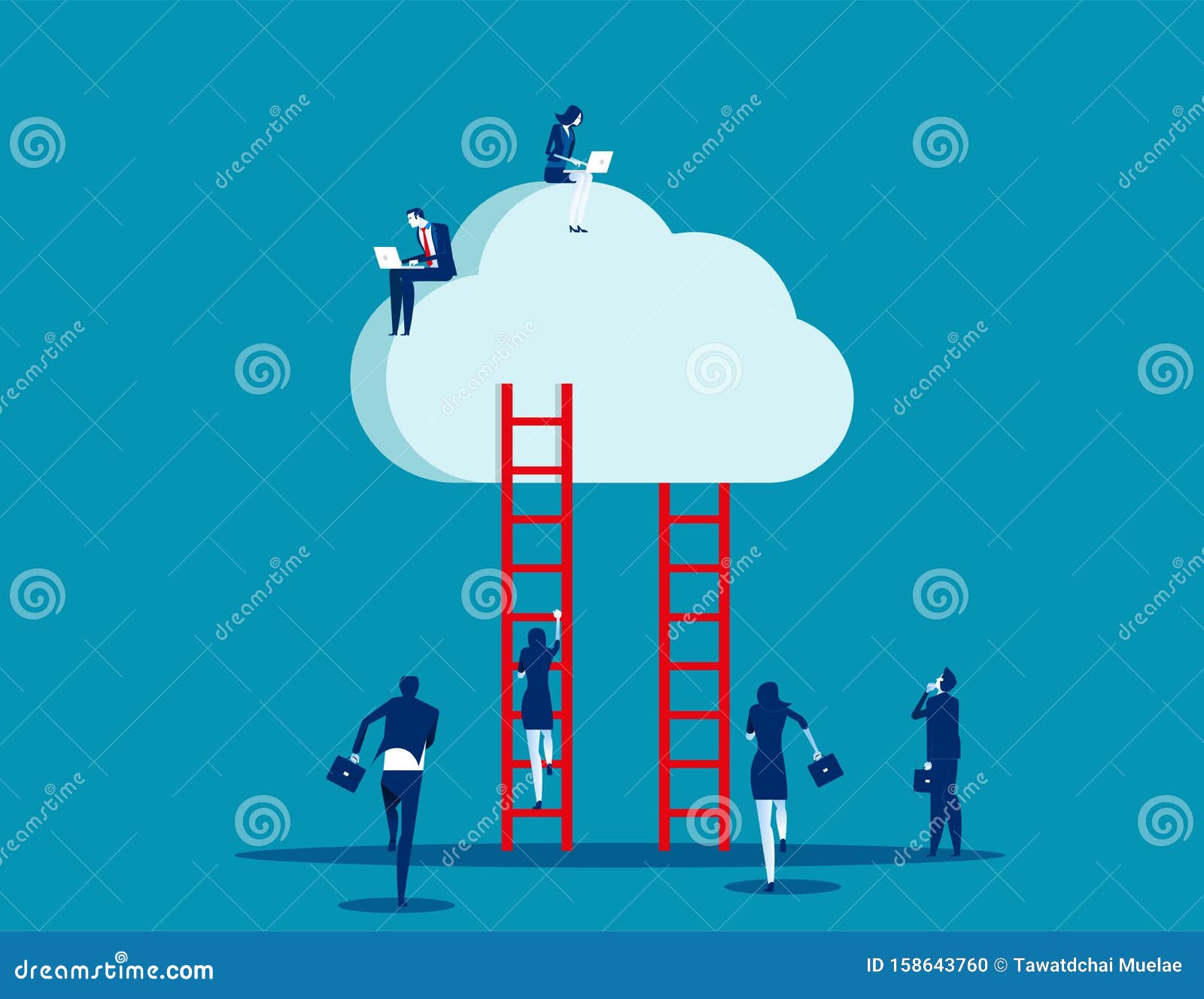 Industry and Business Data. Concept Business Vector Illustration, Flat ...