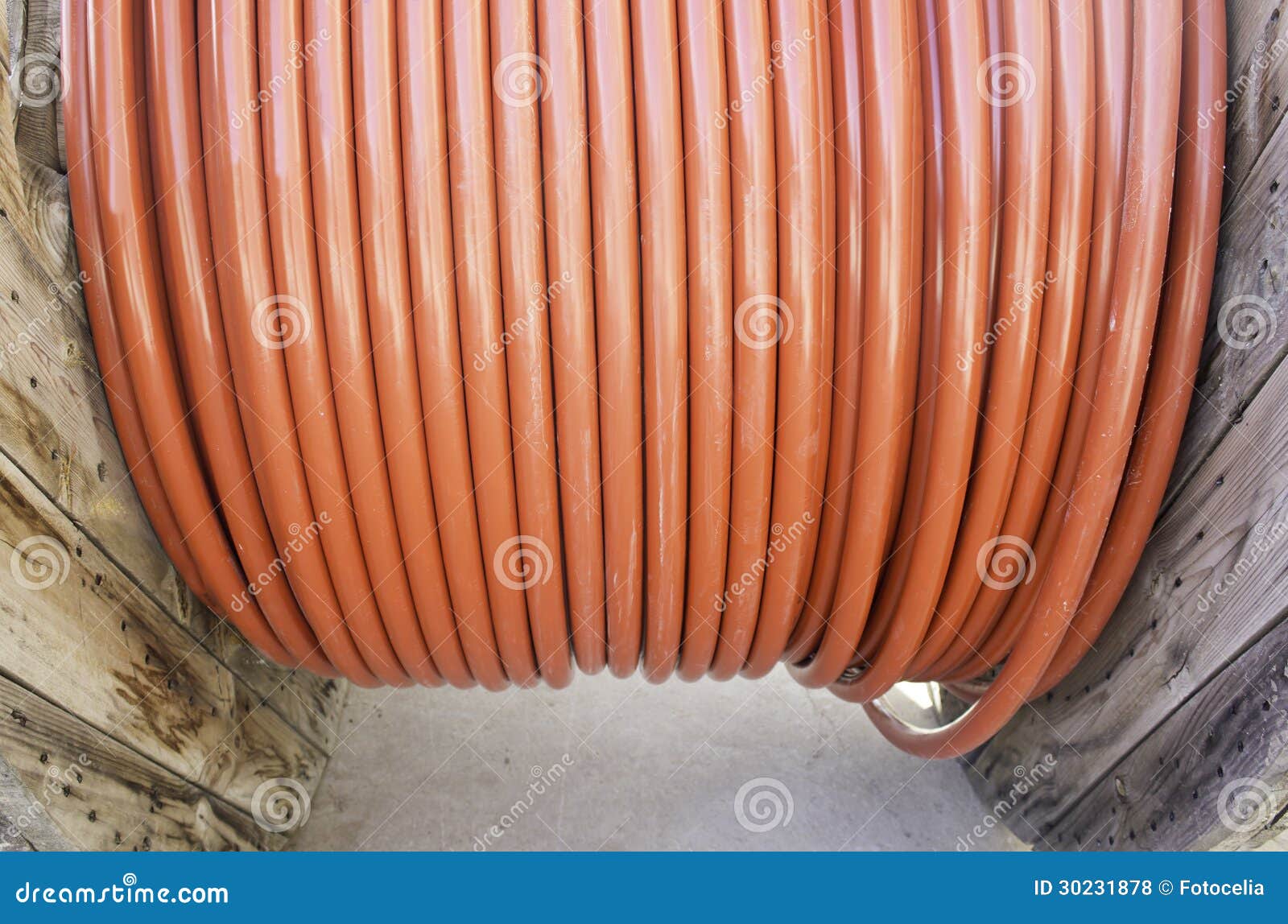 Red plastic cable stock photo. Image of isolated, plastic - 30231878