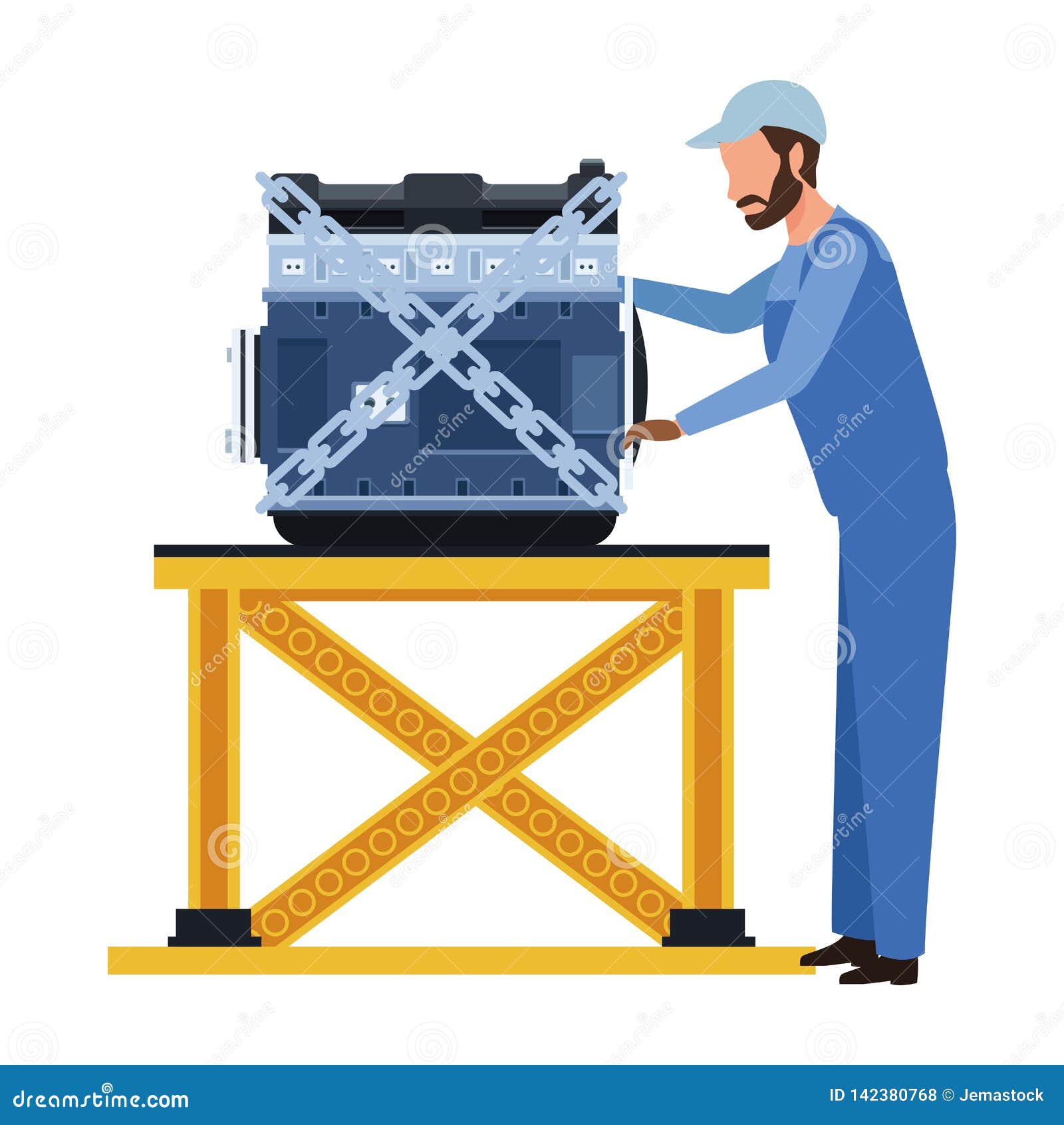 Industry Car Manufacturing Cartoon Stock Vector - Illustration of ...