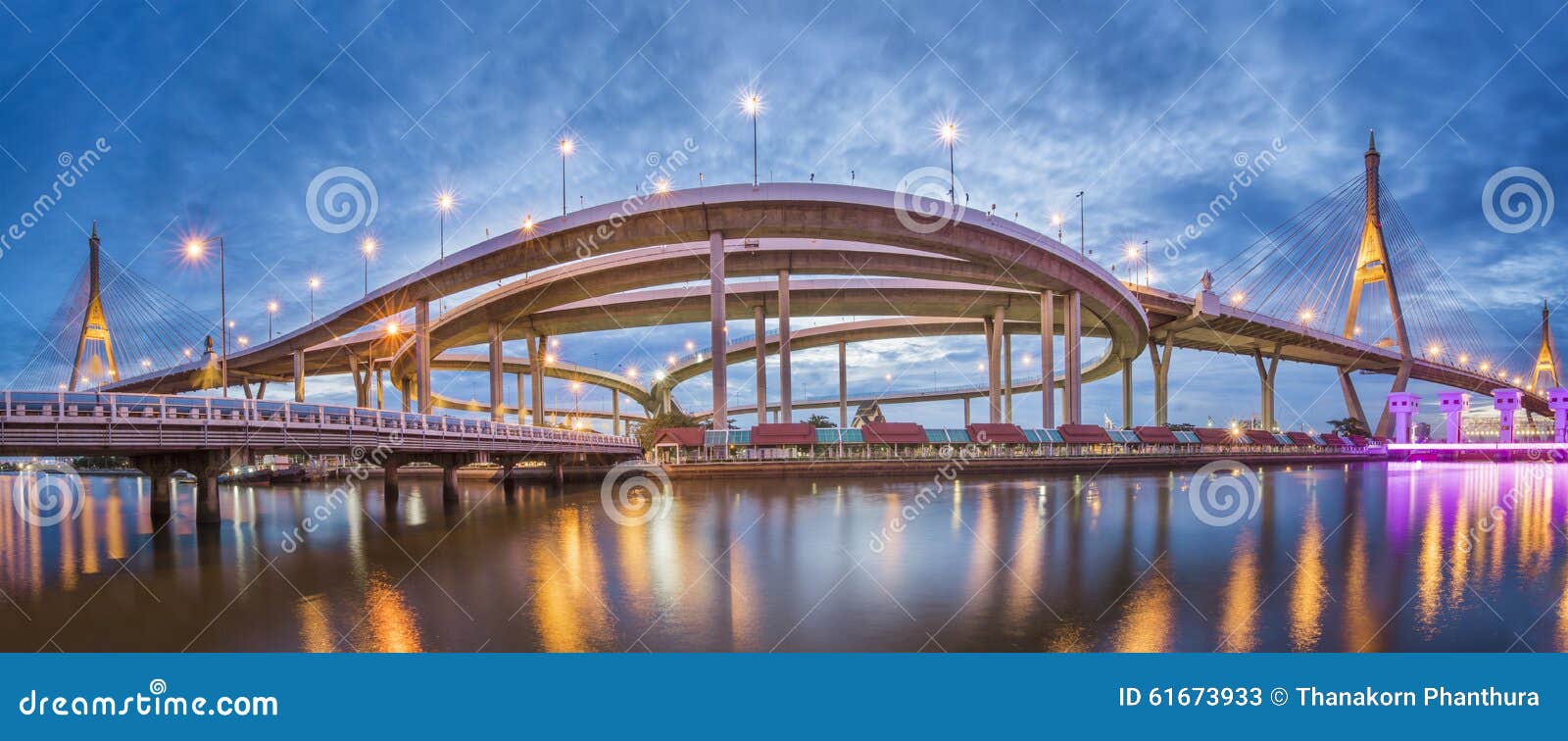 Industry Circle Bridge stock image. Image of highway - 61673933