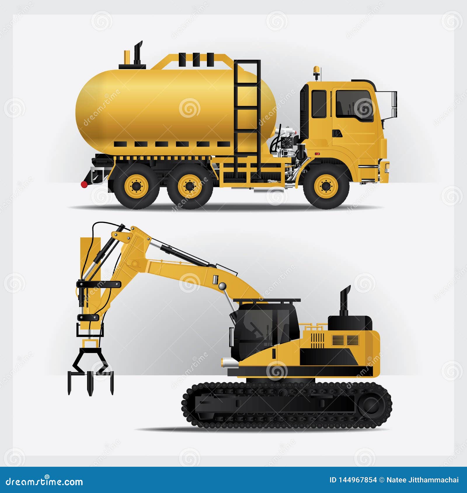 Industry Construction Vehicles Stock Vector - Illustration of ...