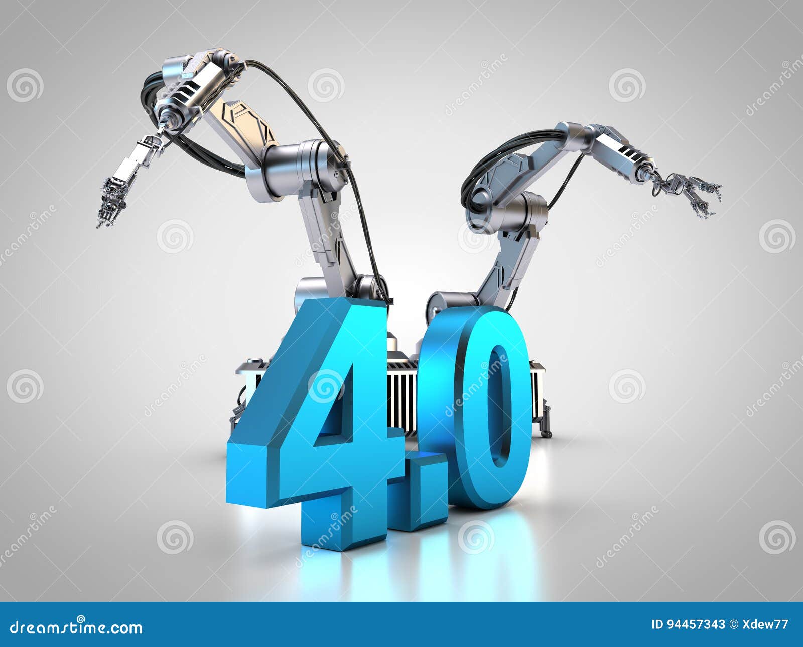 Industry 4.0 stock illustration. Illustration of robots - 94457343