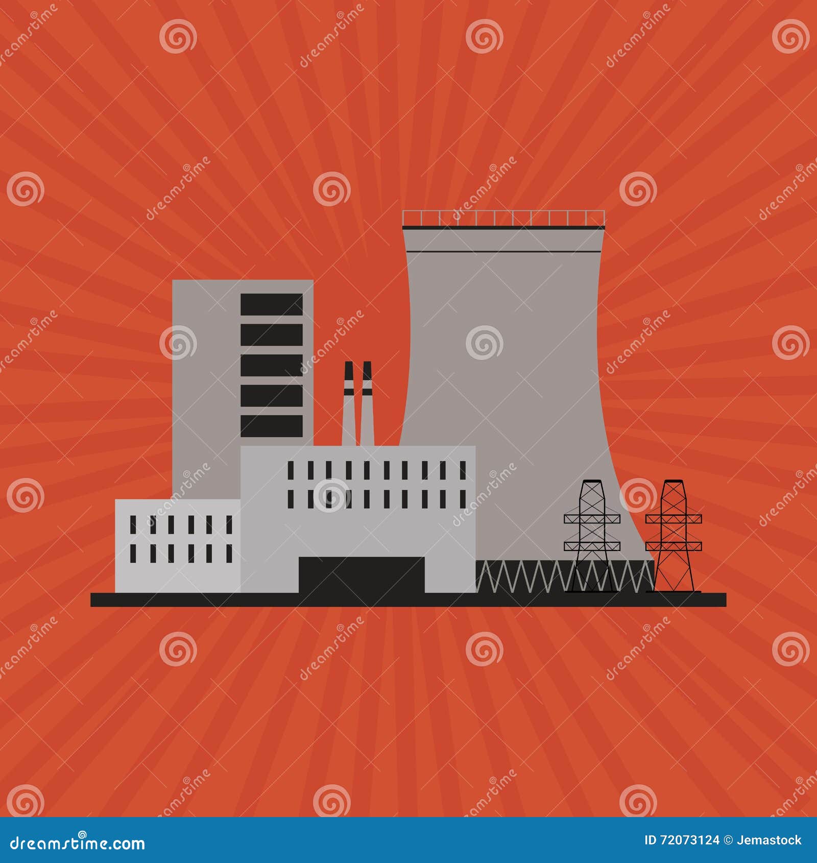 Industry Design. Factory Icon. Flat Illustration Stock Vector ...