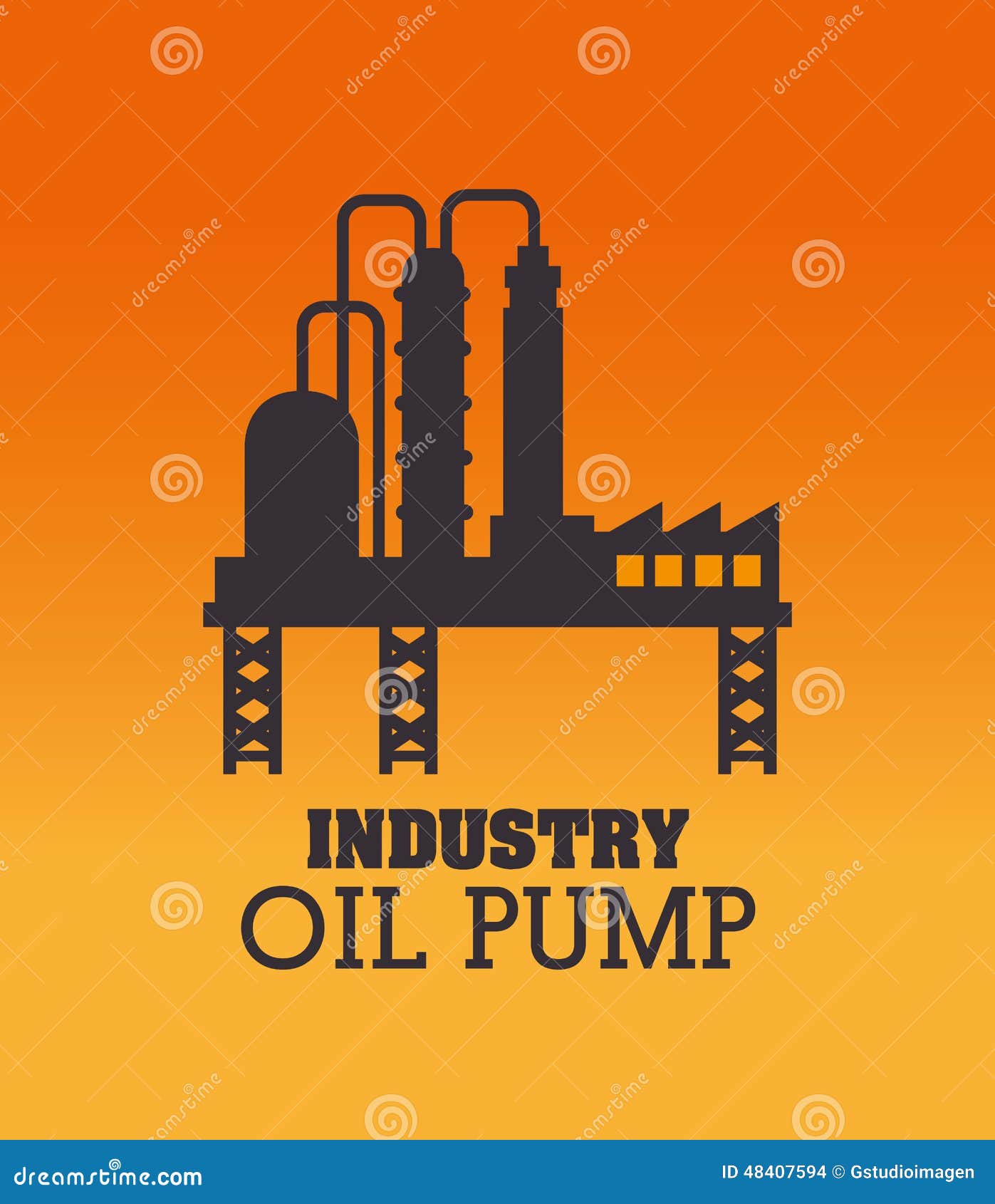 Industry Design Over Orange Background Vector Illustration Stock Vector ...
