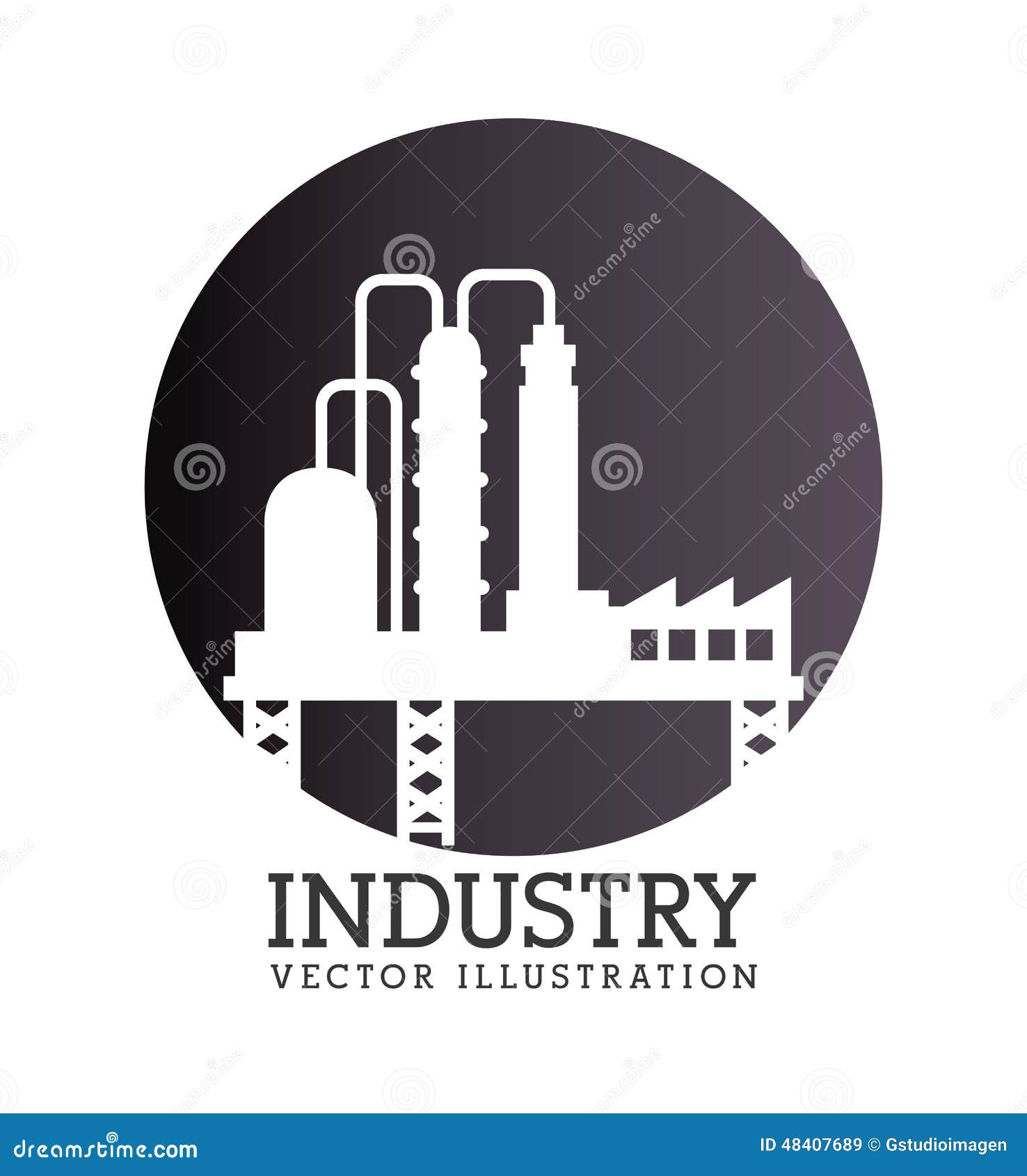 Industry Design Over White Background Vector Illustration Stock Vector ...