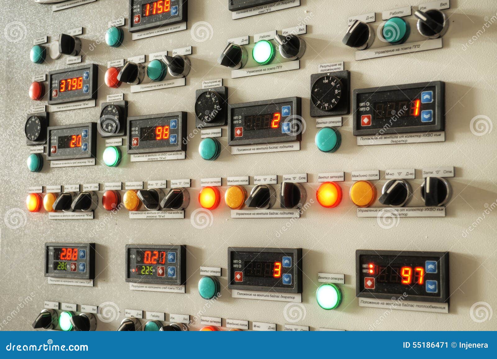 Industry Factory Control Panel Stock Image - Image of engineering ...