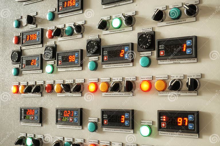 Industry Factory Control Panel Stock Image - Image of engineering ...