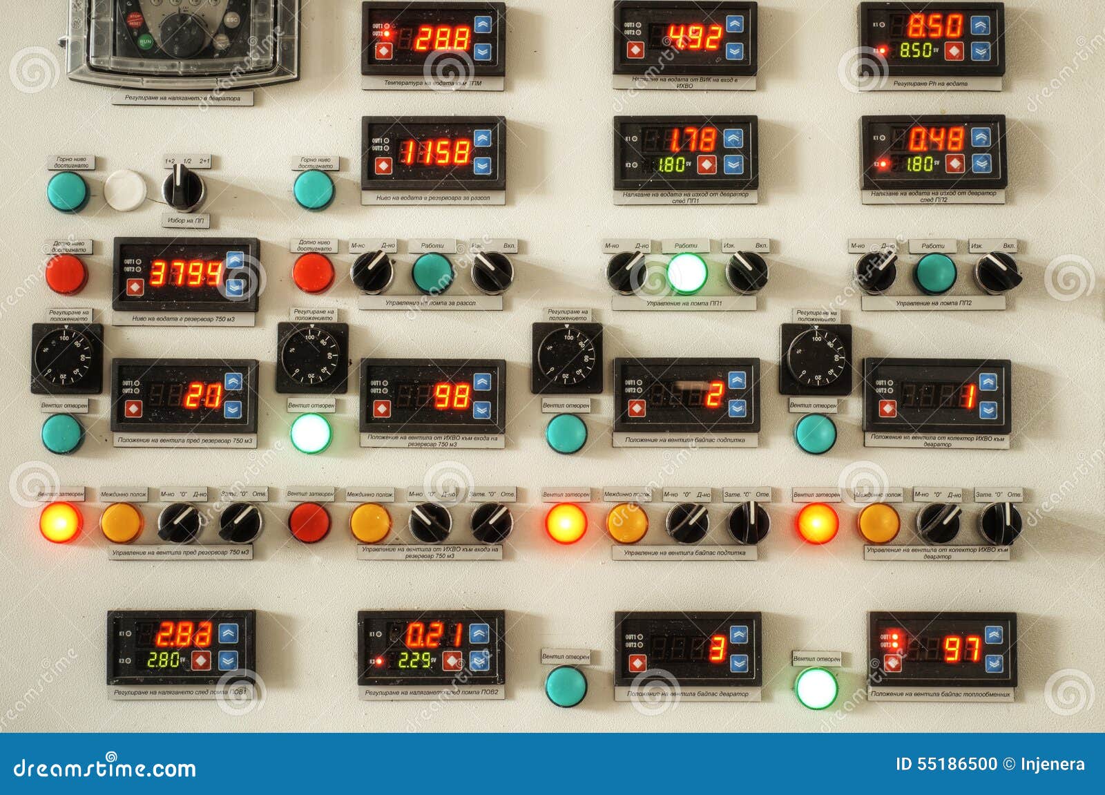 Industry Factory Control Panel Stock Photo - Image of enclosure ...