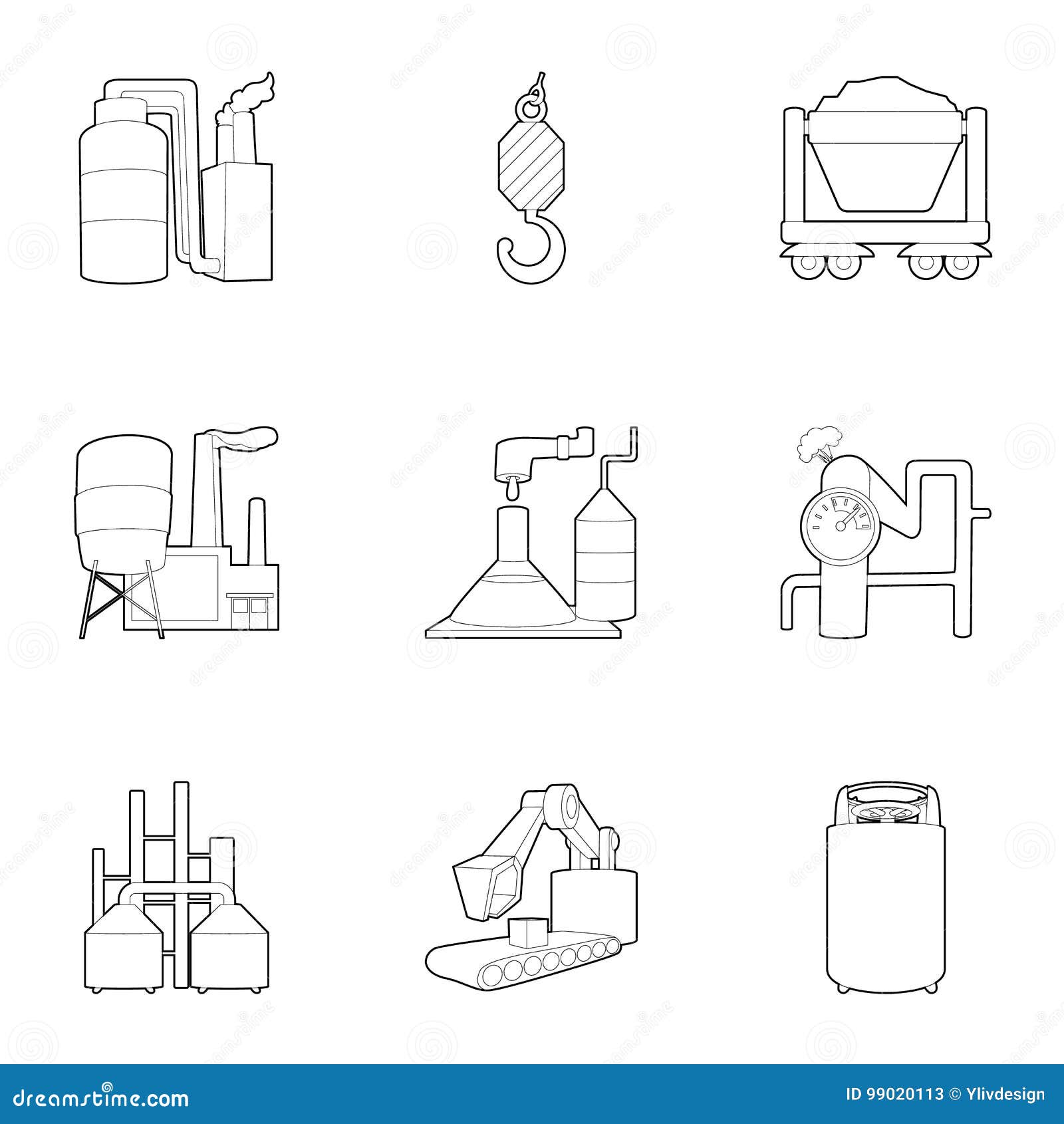 Industry Factory Icons Set, Outline Style Stock Vector - Illustration ... Industry Factory Icons Set, Outline Style Stock Vector - Illustration ...