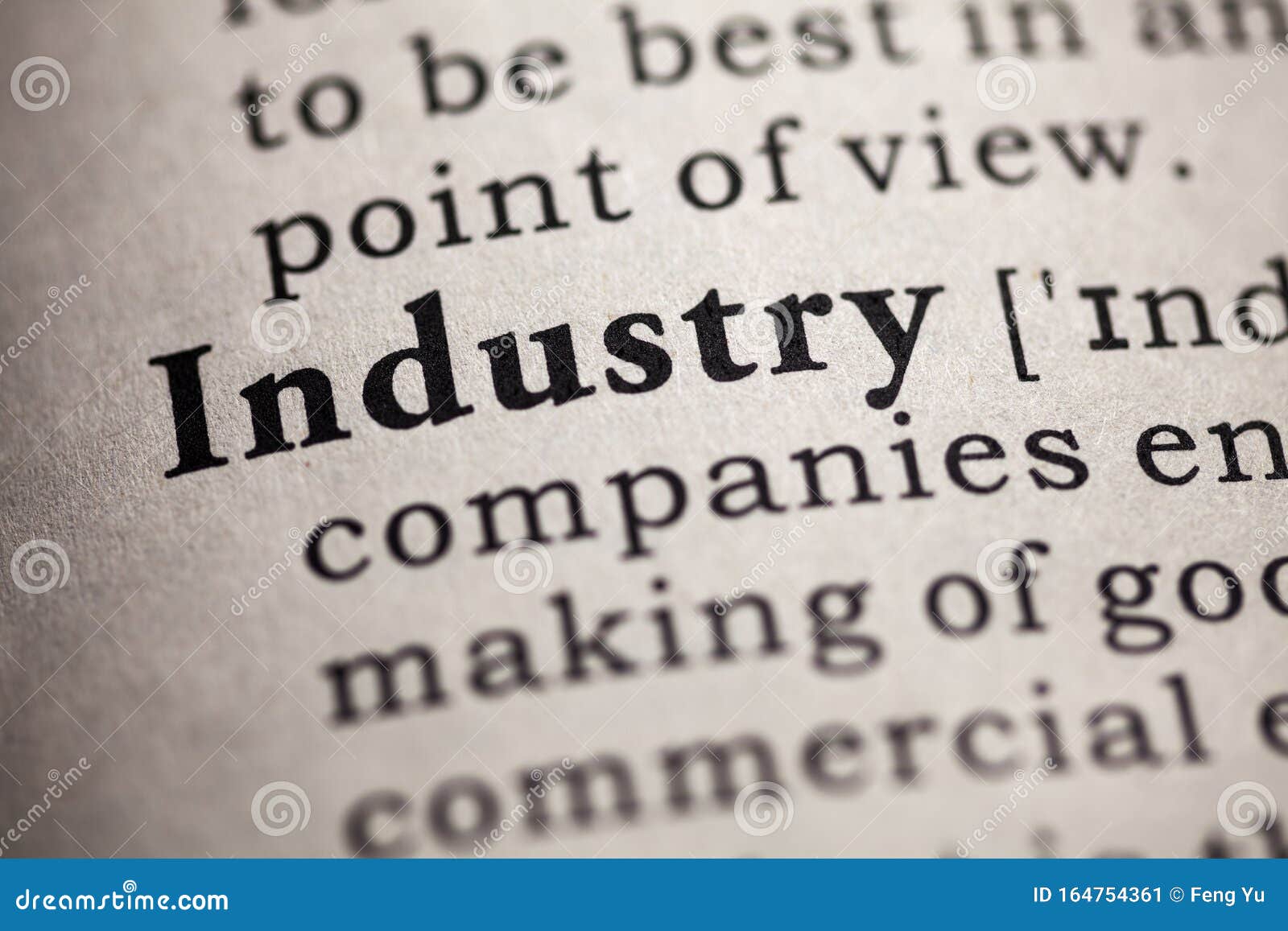 Definition of the Word Industry Stock Image - Image of page, text ...