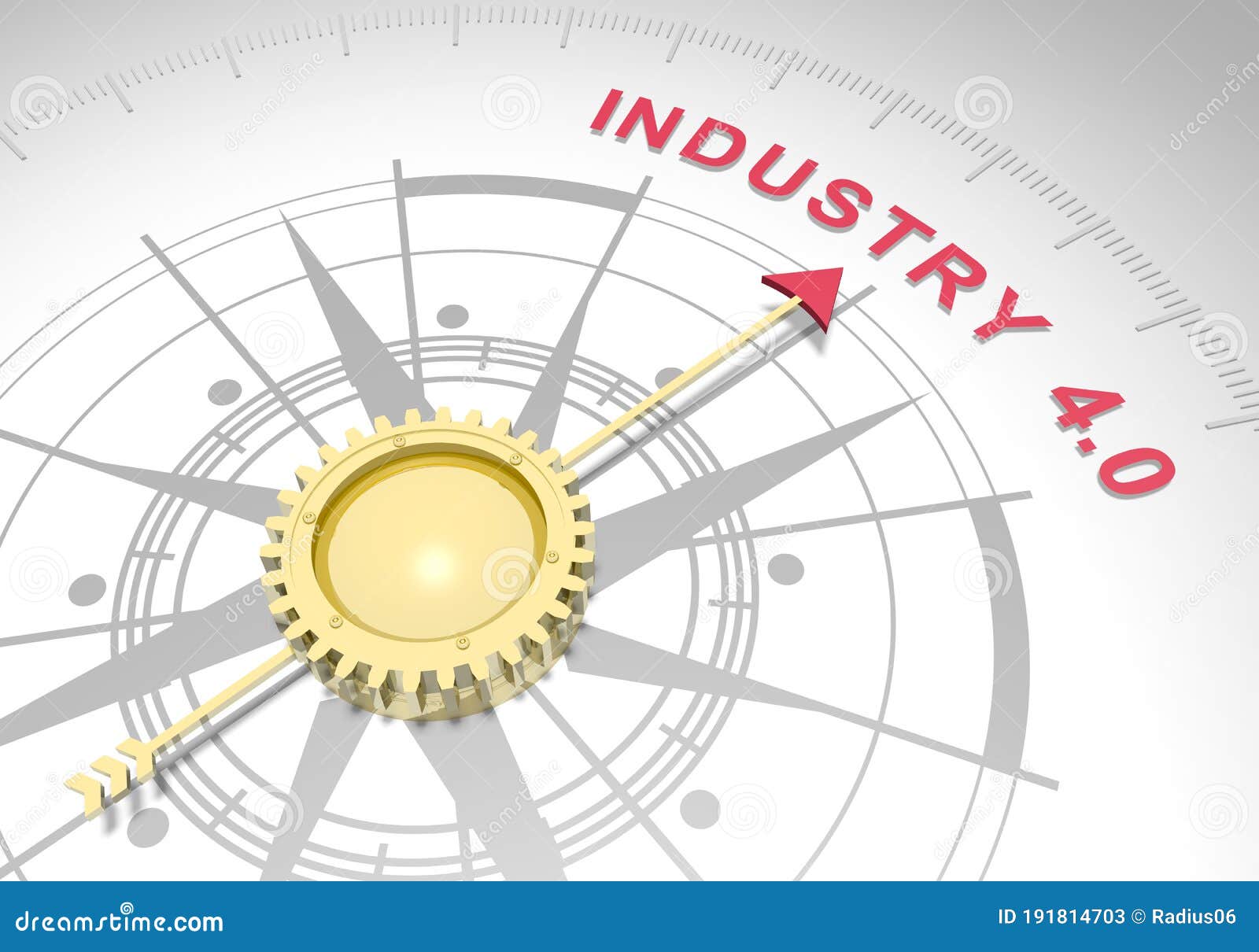 Industry Four Point Zero Concept Stock Illustration - Illustration of ...