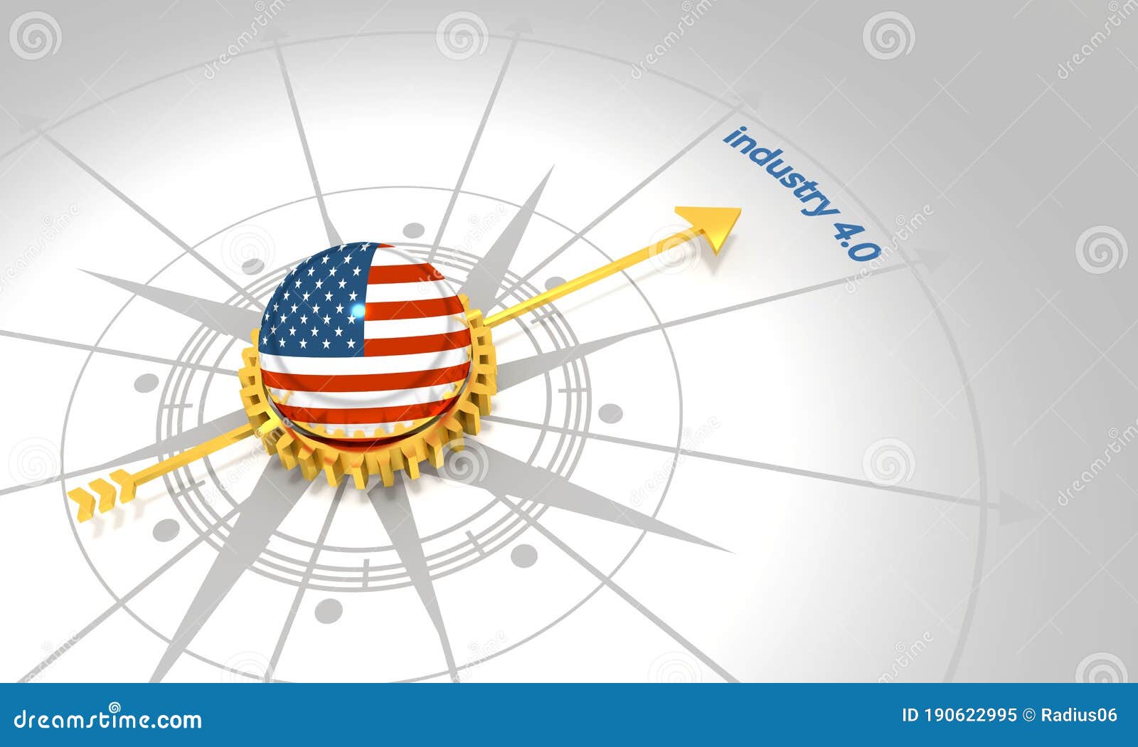 Industry Four Point Zero Concept Stock Illustration - Illustration of ...