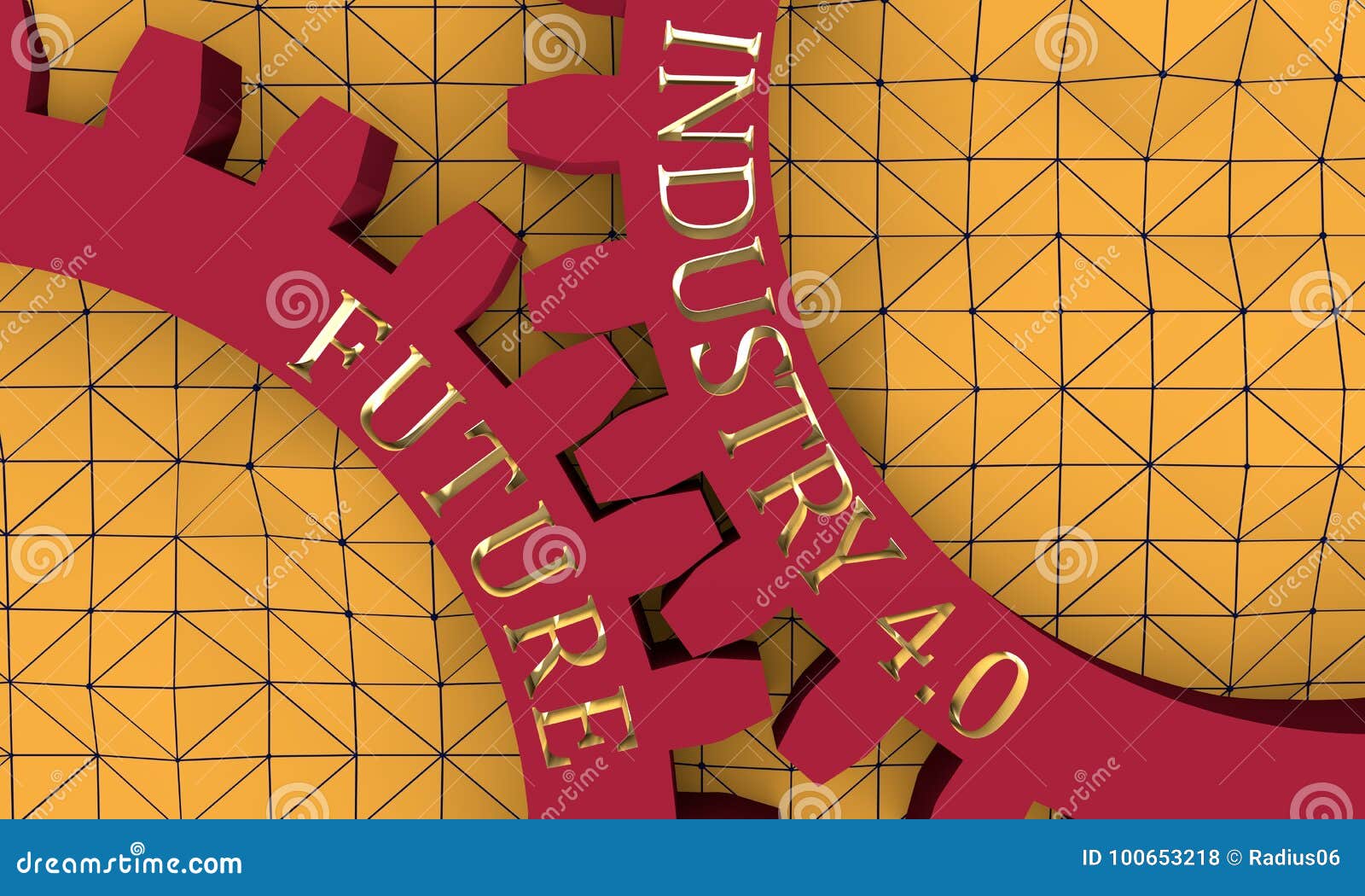 Industry Four Point Zero Text on the Gears. Stock Photo - Image of ...