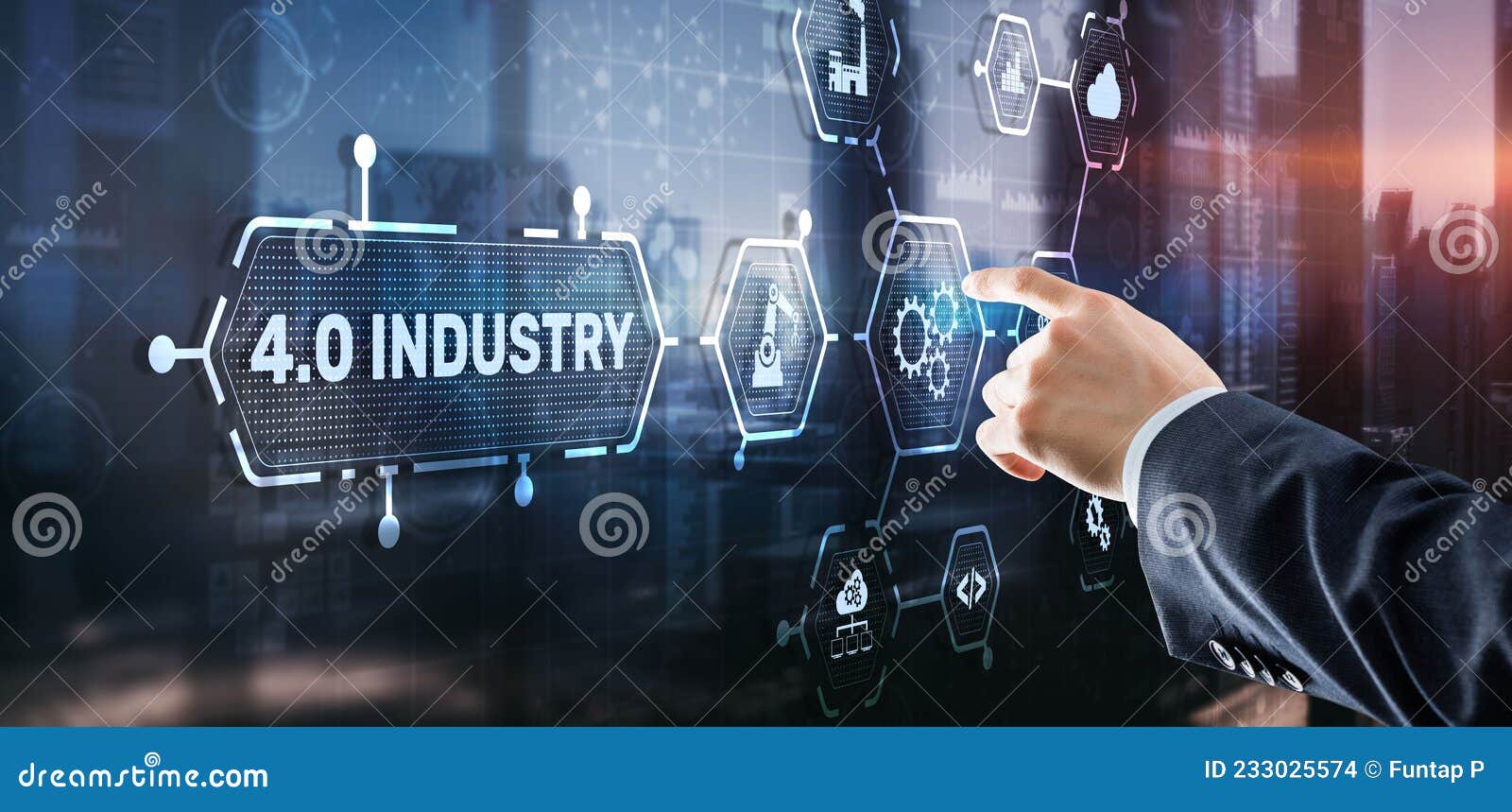 4IR Fourth Industrial Revolution On Ultraviolet Background Stock ...