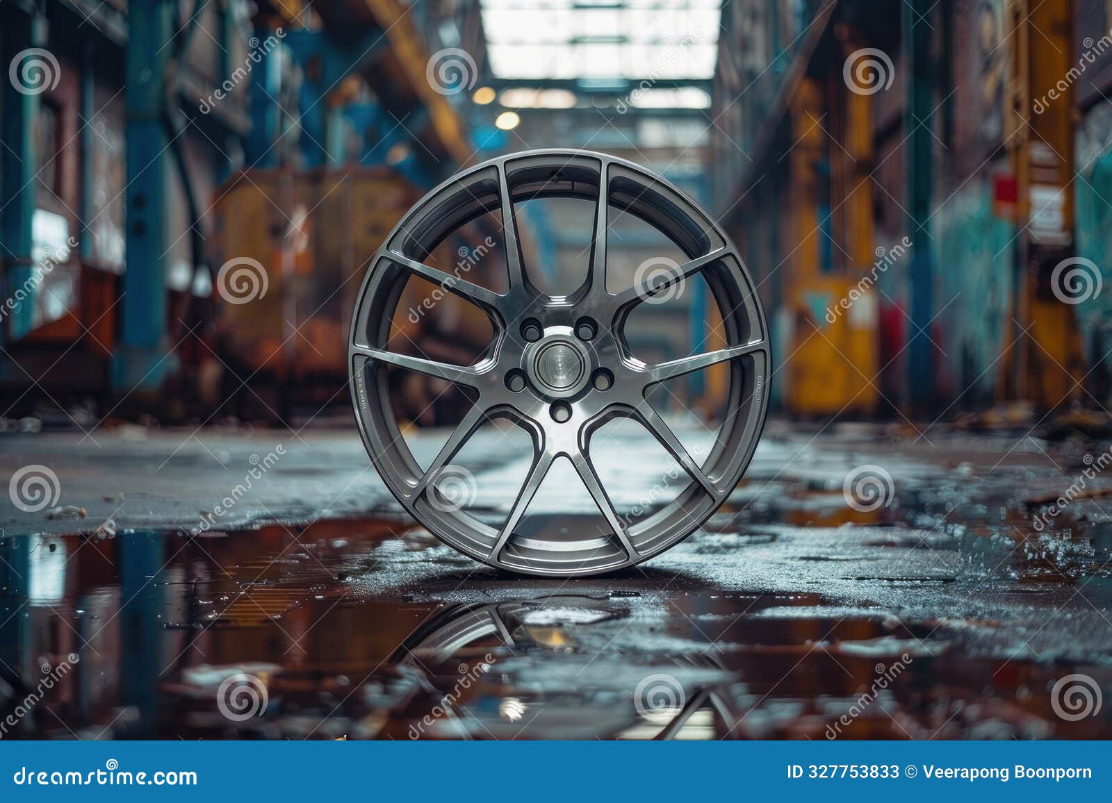 An Industry-grade Alloy Wheel for Transportation Stock Illustration ...