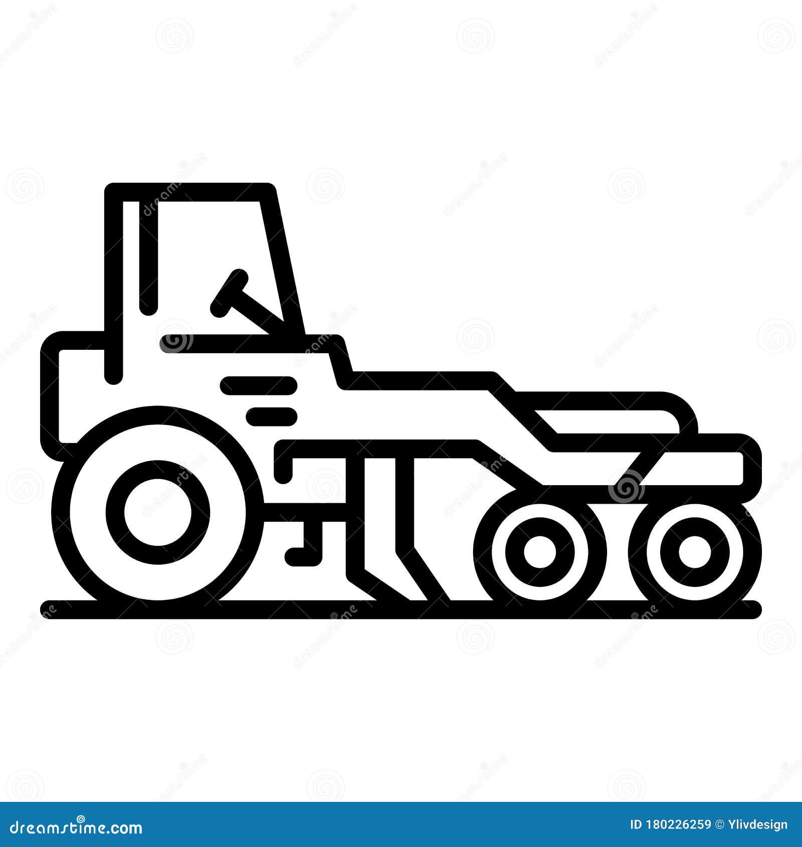 Industry Grader Machine Icon, Outline Style Stock Vector - Illustration ...