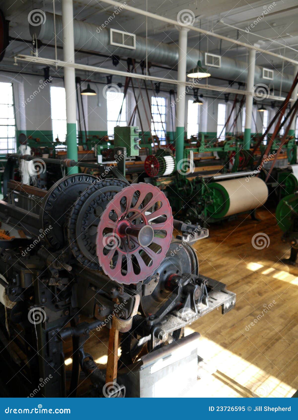 Industry: Historic Cotton Mill Machinery Stock Image - Image of ...
