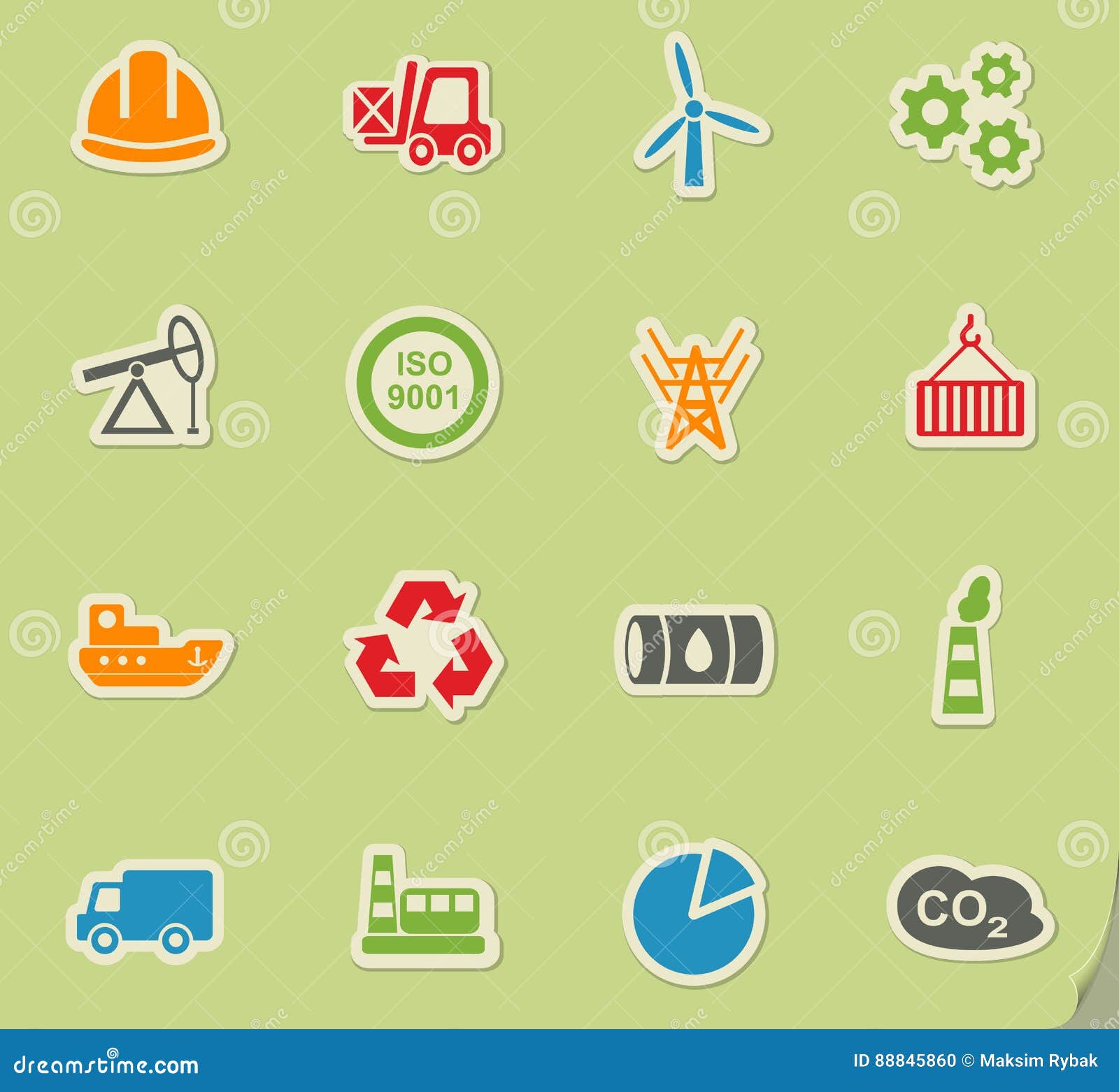 Industry icon set stock illustration. Illustration of business - 88845860