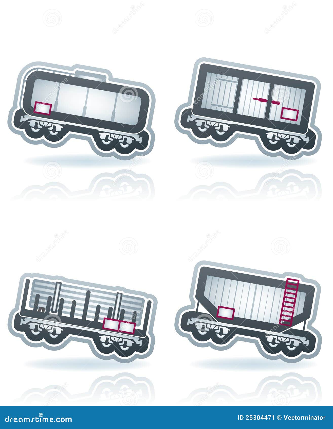 Industry Icons: Railroad Transportation Stock Illustration ...