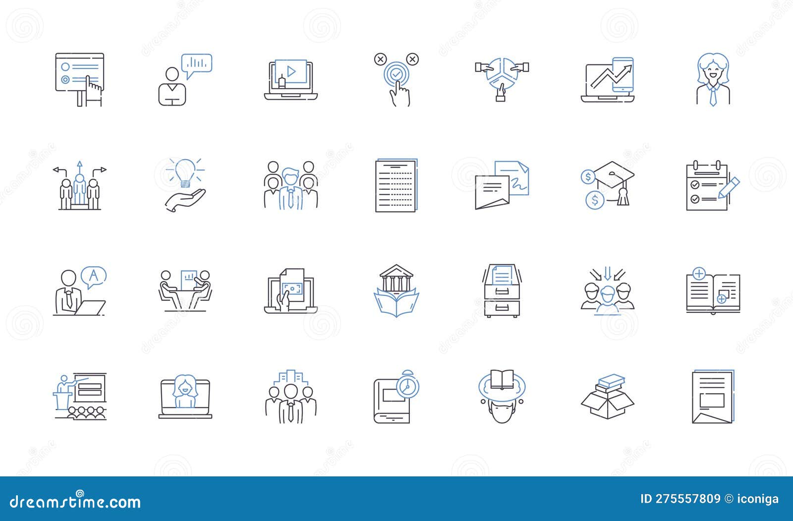 Industry Instruction Line Icons Collection. Training, Apprenticeship ...
