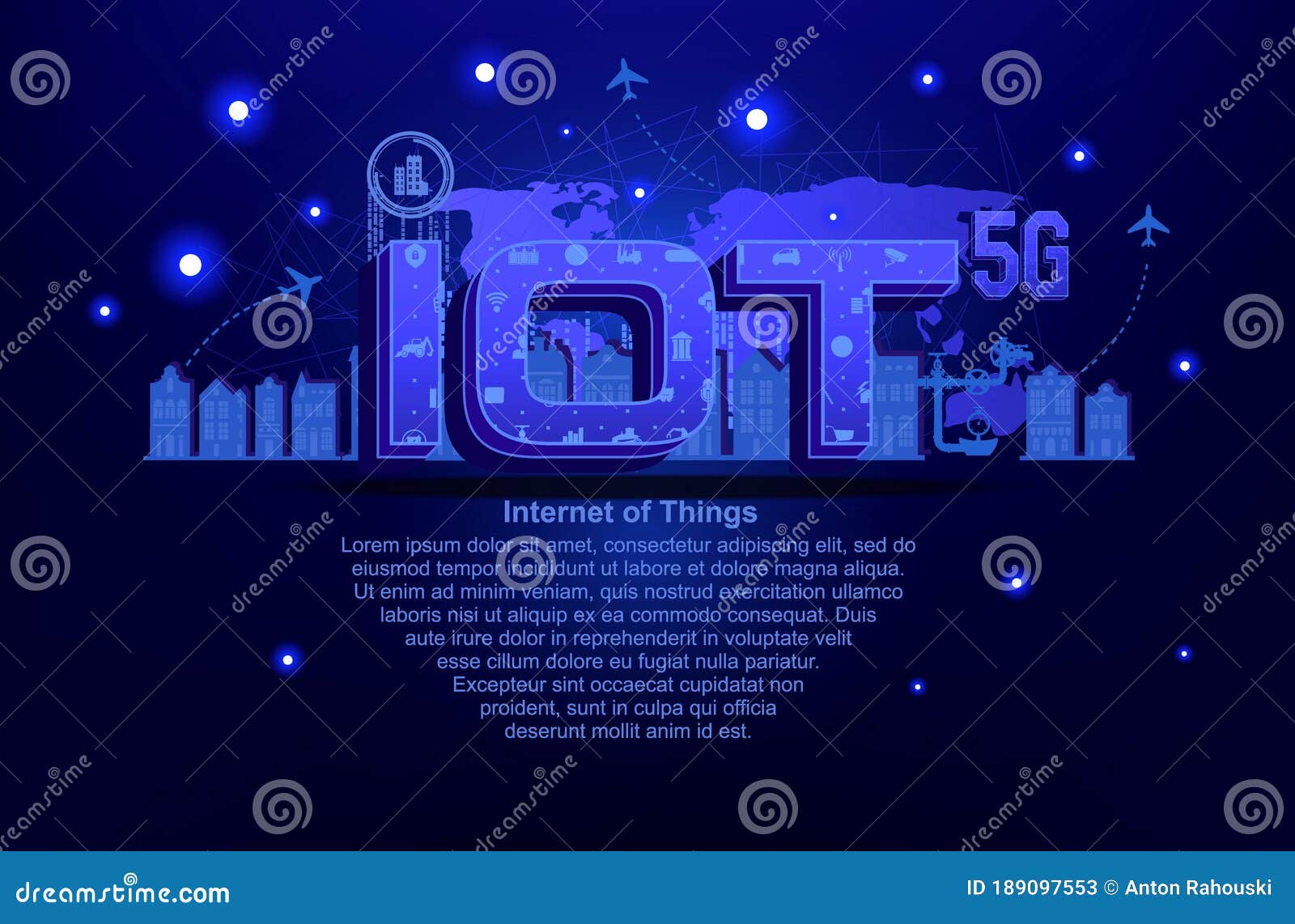 Industry 4.0, Internet of Things IoT and Networking Vector. Vector ...