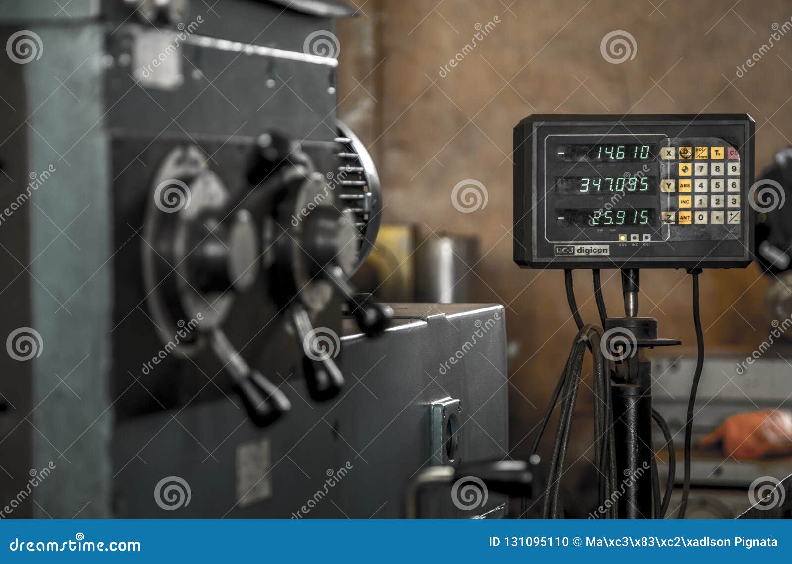 Industry Lathe Machine Work Tool Steel Stock Photo - Image of business ...