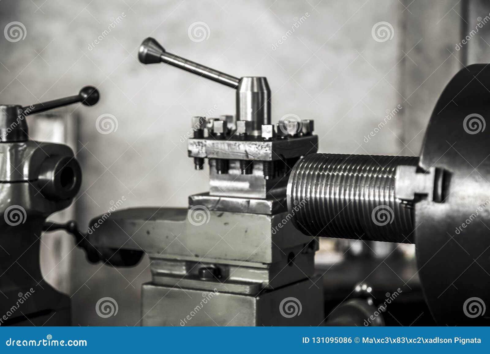 Industry Lathe Machine Work Tool Steel Stock Photo - Image of fabric ...