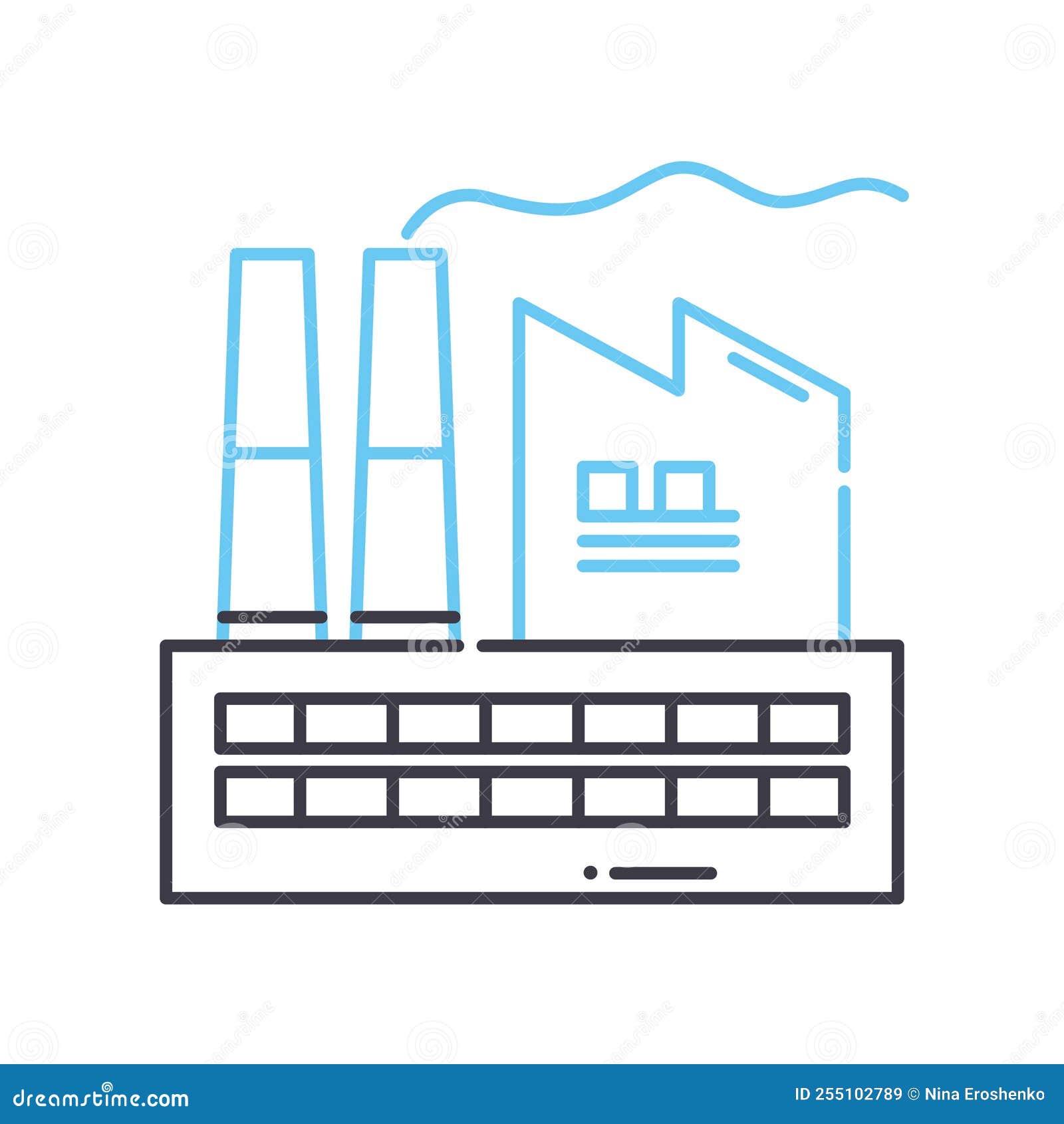 Industry Line Icon, Outline Symbol, Vector Illustration, Concept Sign ...