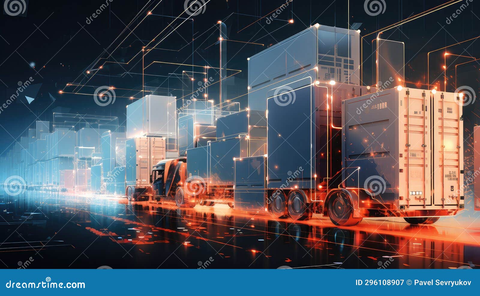Industry Logistics Artificial Intelligence Stock Illustration ...