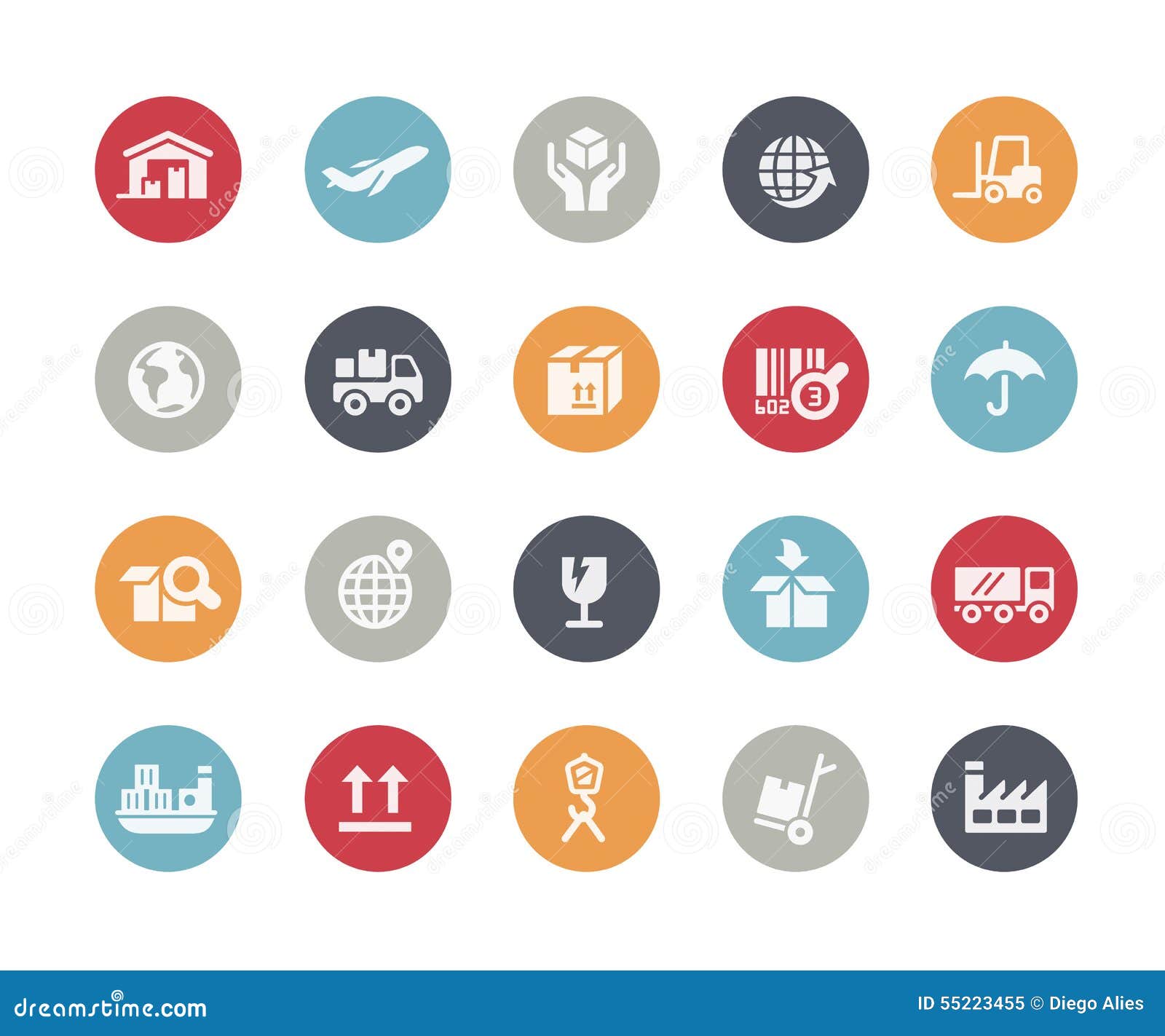 Industry & Logistics Icons // Classics Series Stock Vector ...