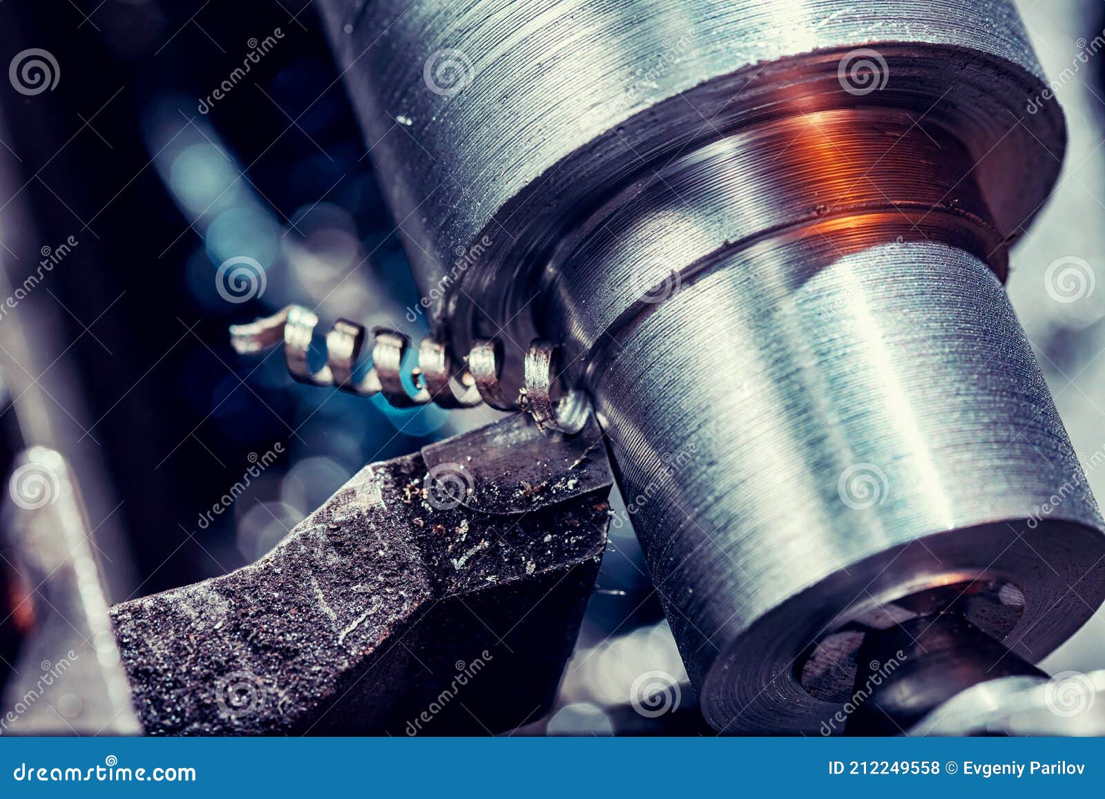 Industry Machine Iron Tools. CNC Turning Cutting Metal is Operation ...