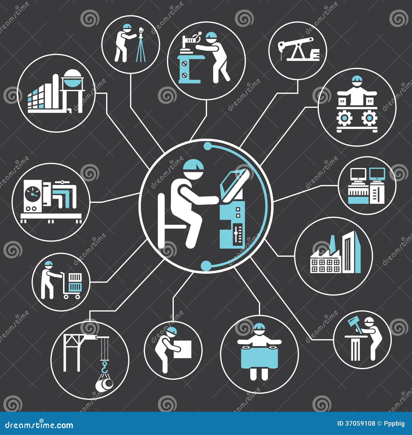 Industry Management Vector Infographic Template. Business Presentation ...
