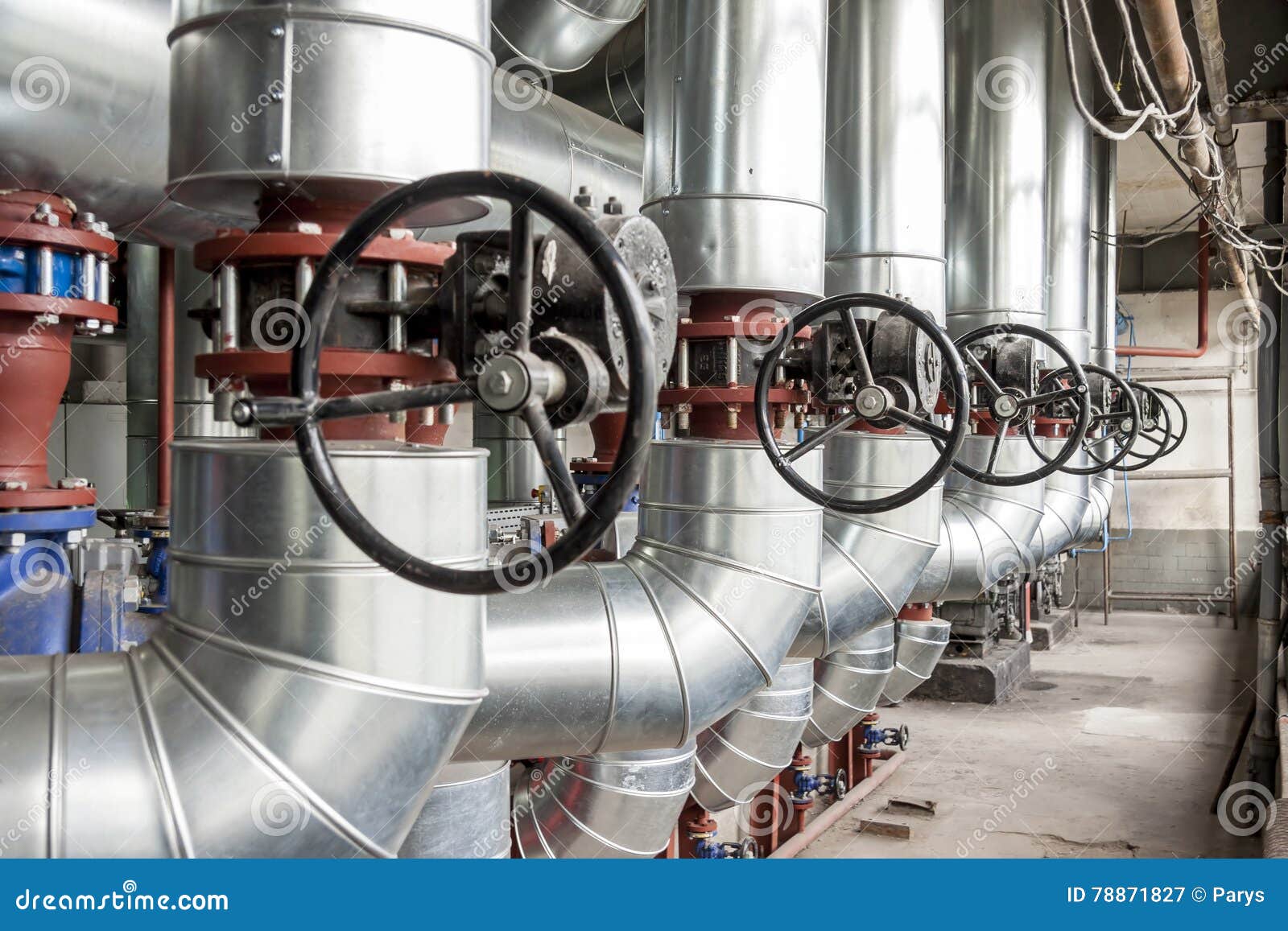 Industry Manual Safety Valve Stock Image - Image of indoors, plumber ...