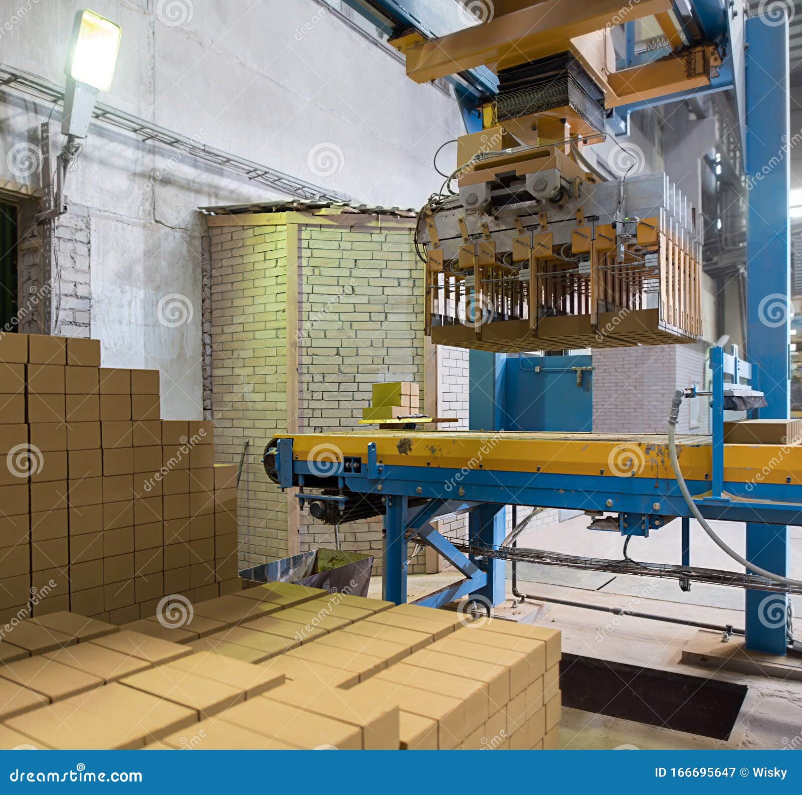 Industry. Manufacturing of Bricks on Factory Stock Image - Image of ...