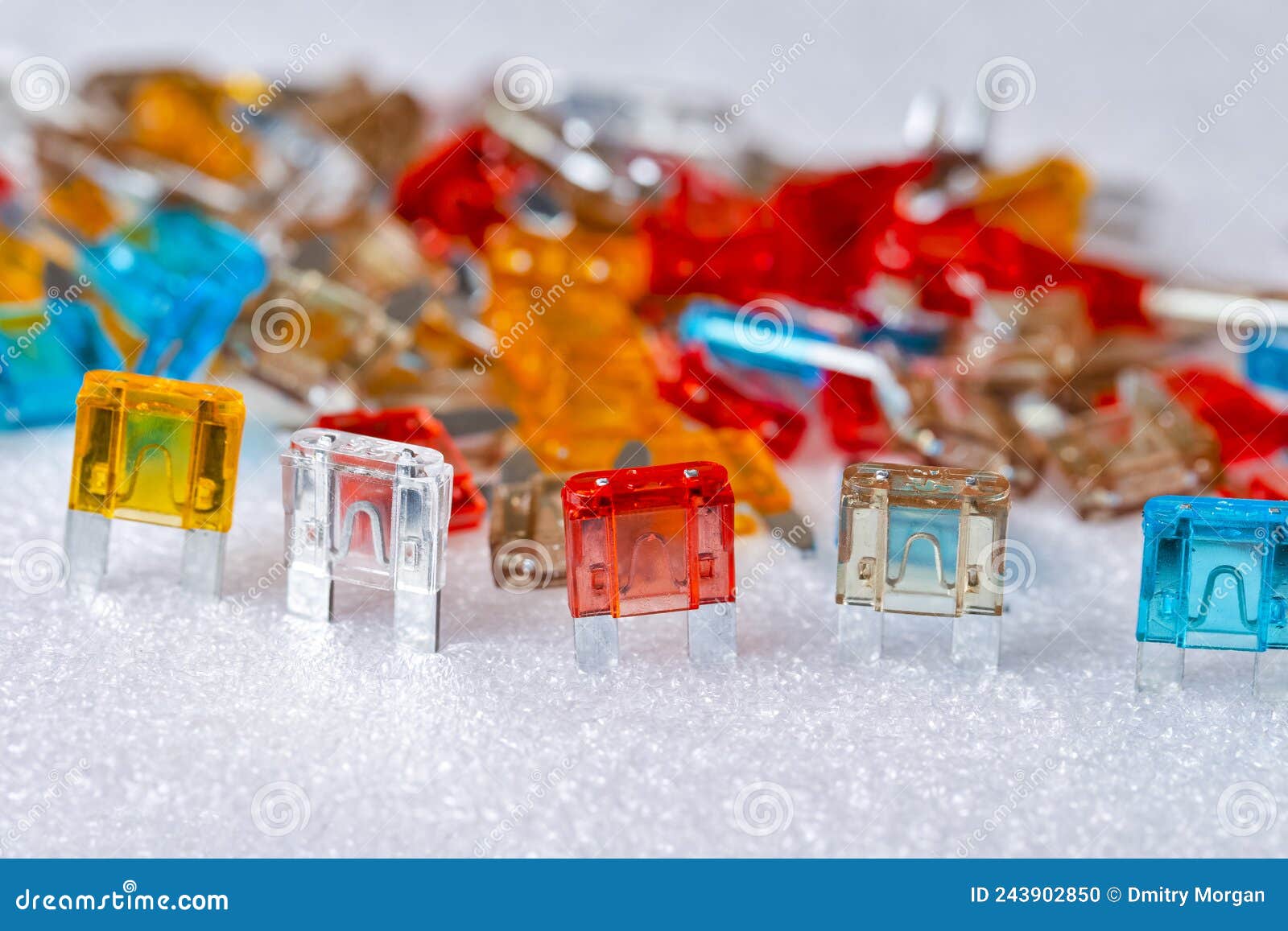 Industry Microelectronics Ideas. Closeup Shot of Batch of Colorful ...