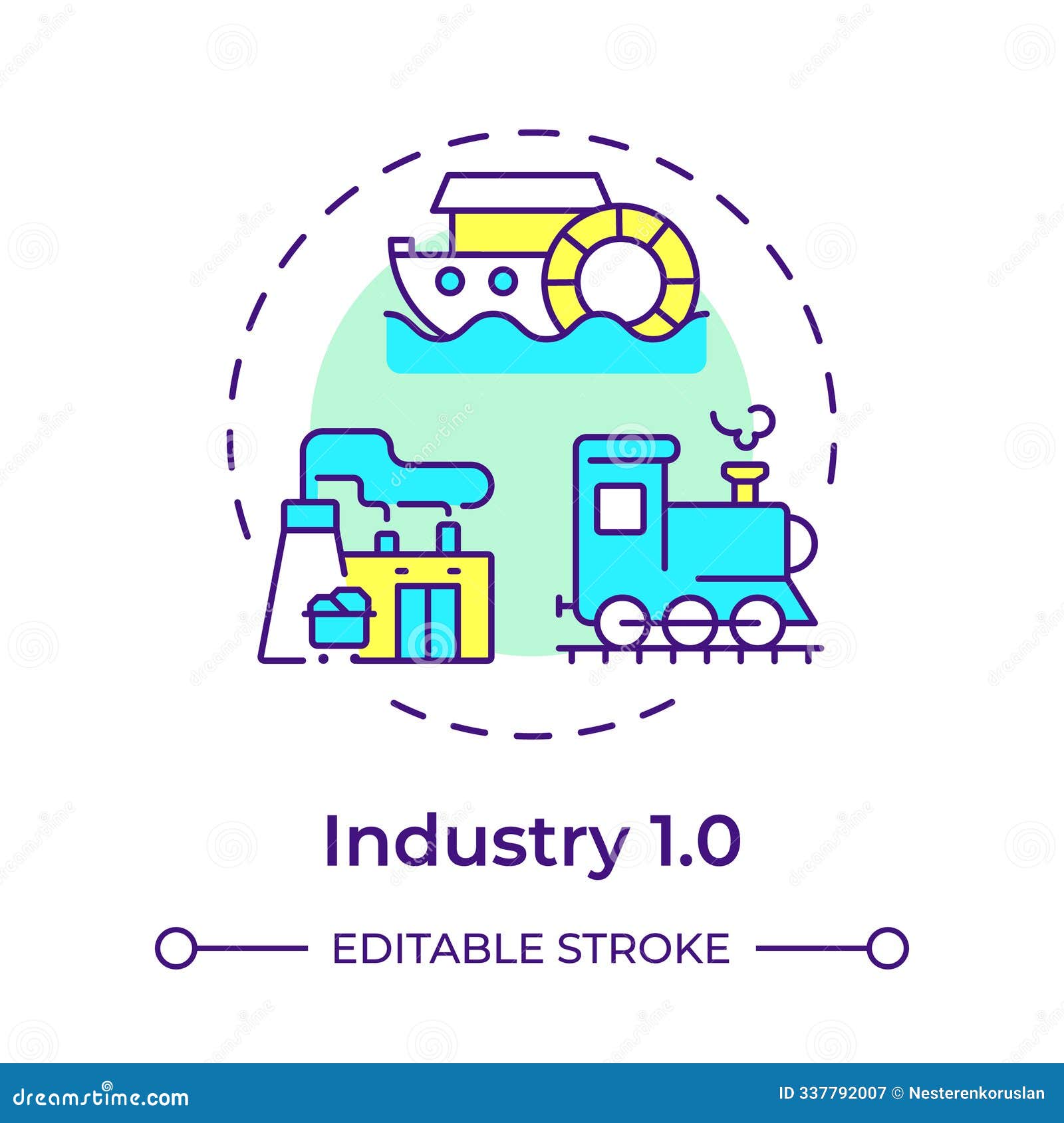 Mechanization Concept Icon Vector Illustration | CartoonDealer.com ...