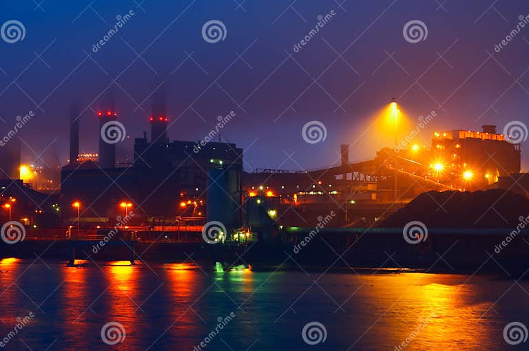 Industry at night stock photo. Image of heavy, heat, factory - 1870026