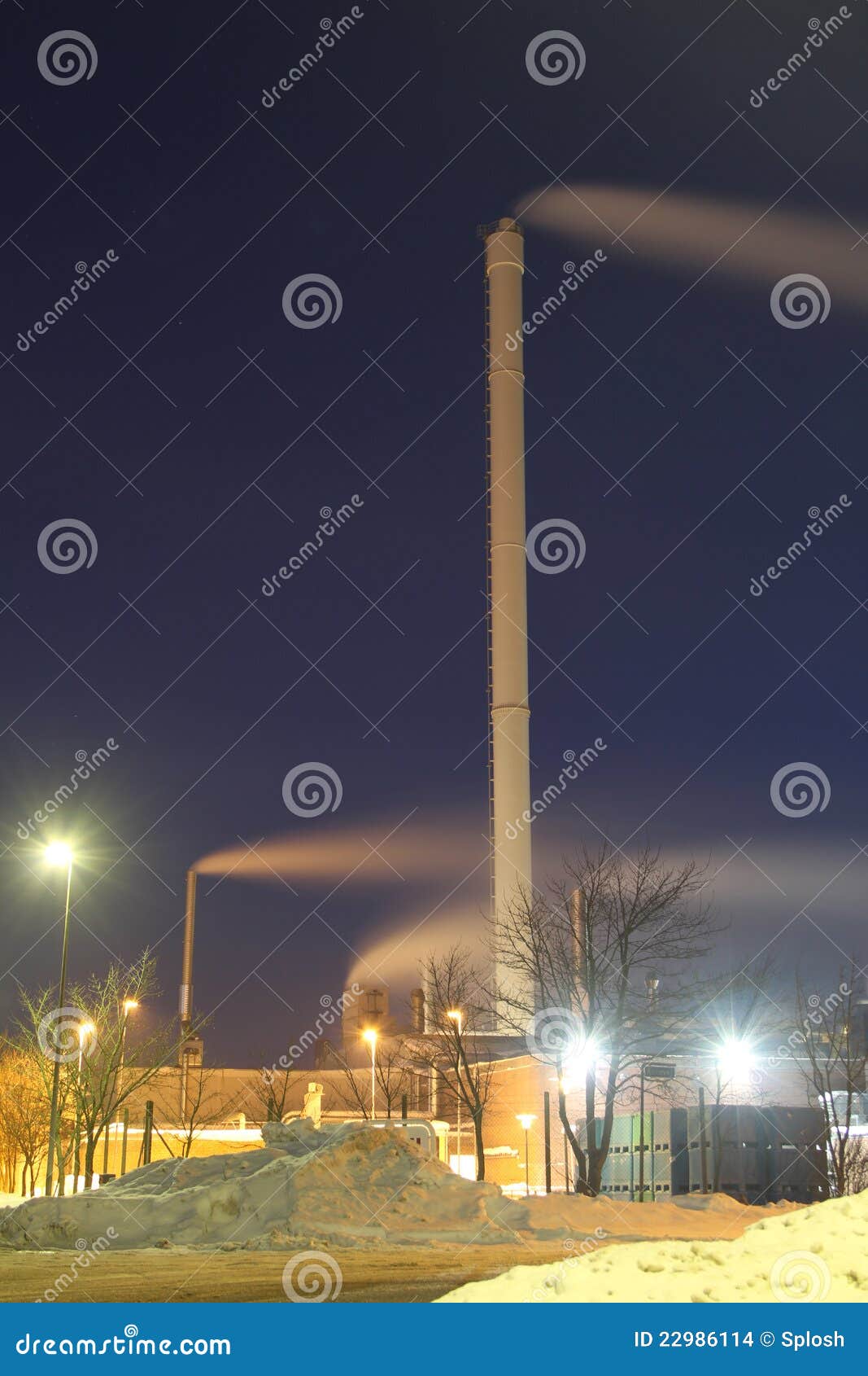 Industry at night stock photo. Image of building, brush - 22986114