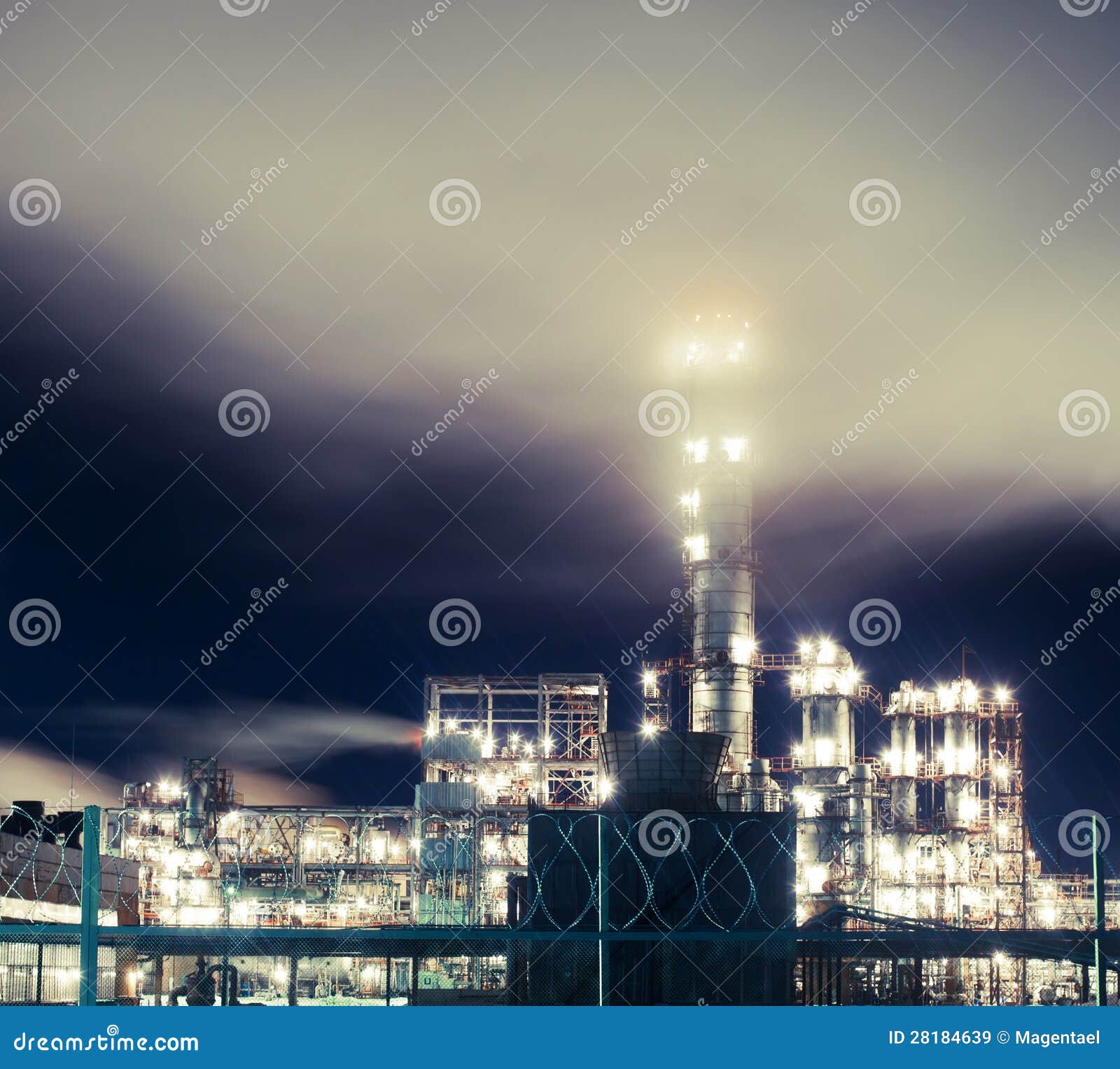 Industry by night stock image. Image of manufacturing - 28184639