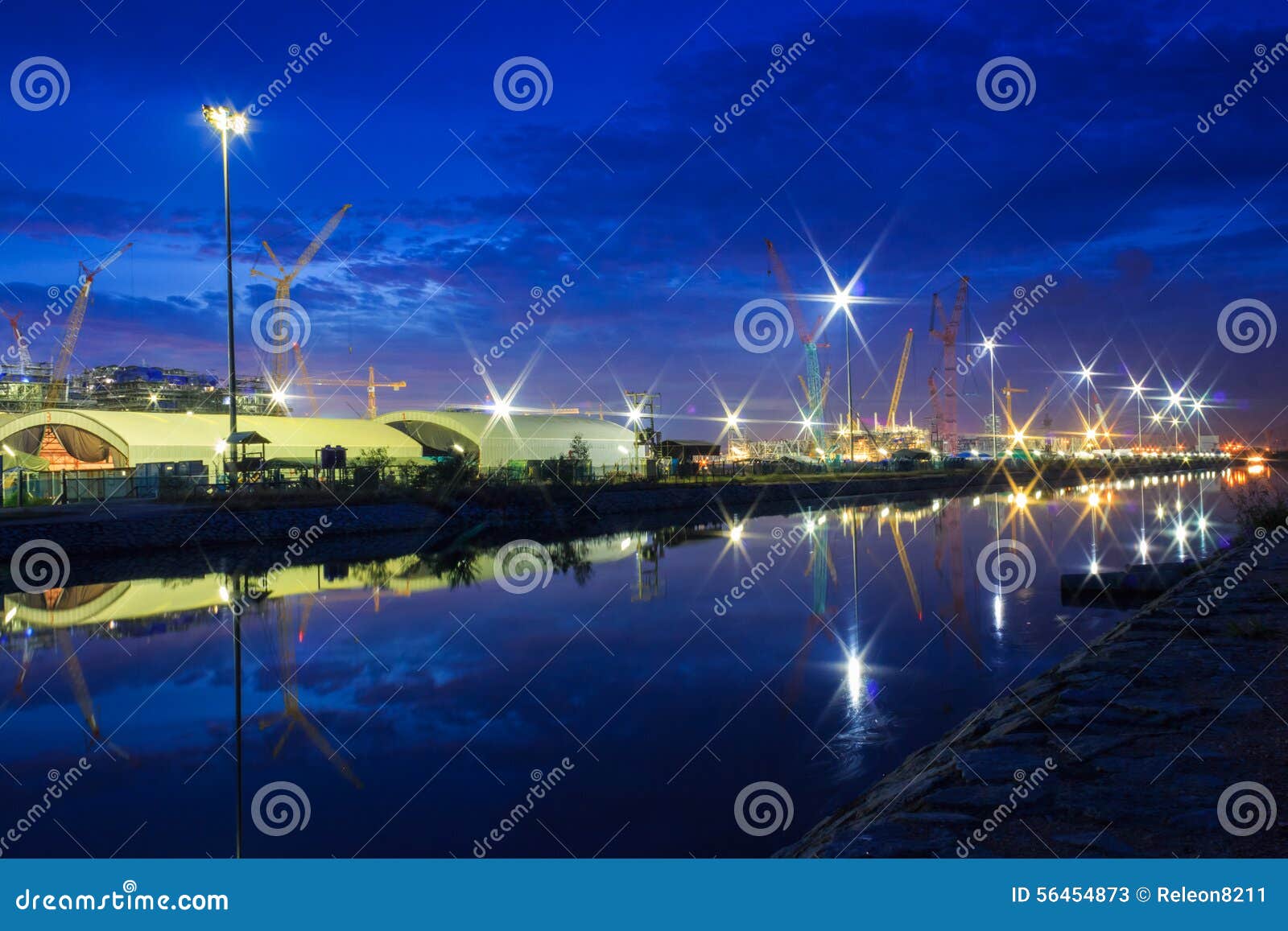 Industry Night stock image. Image of petrochemical, pollutant - 56454873
