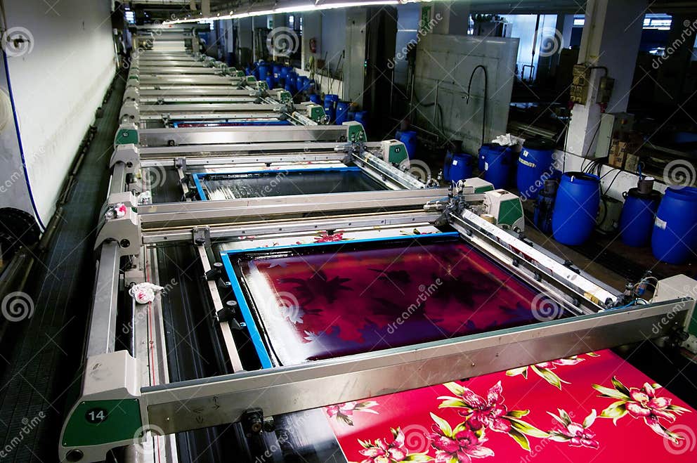 Industry: Plant for Textile Printing Stock Image - Image of industry ...