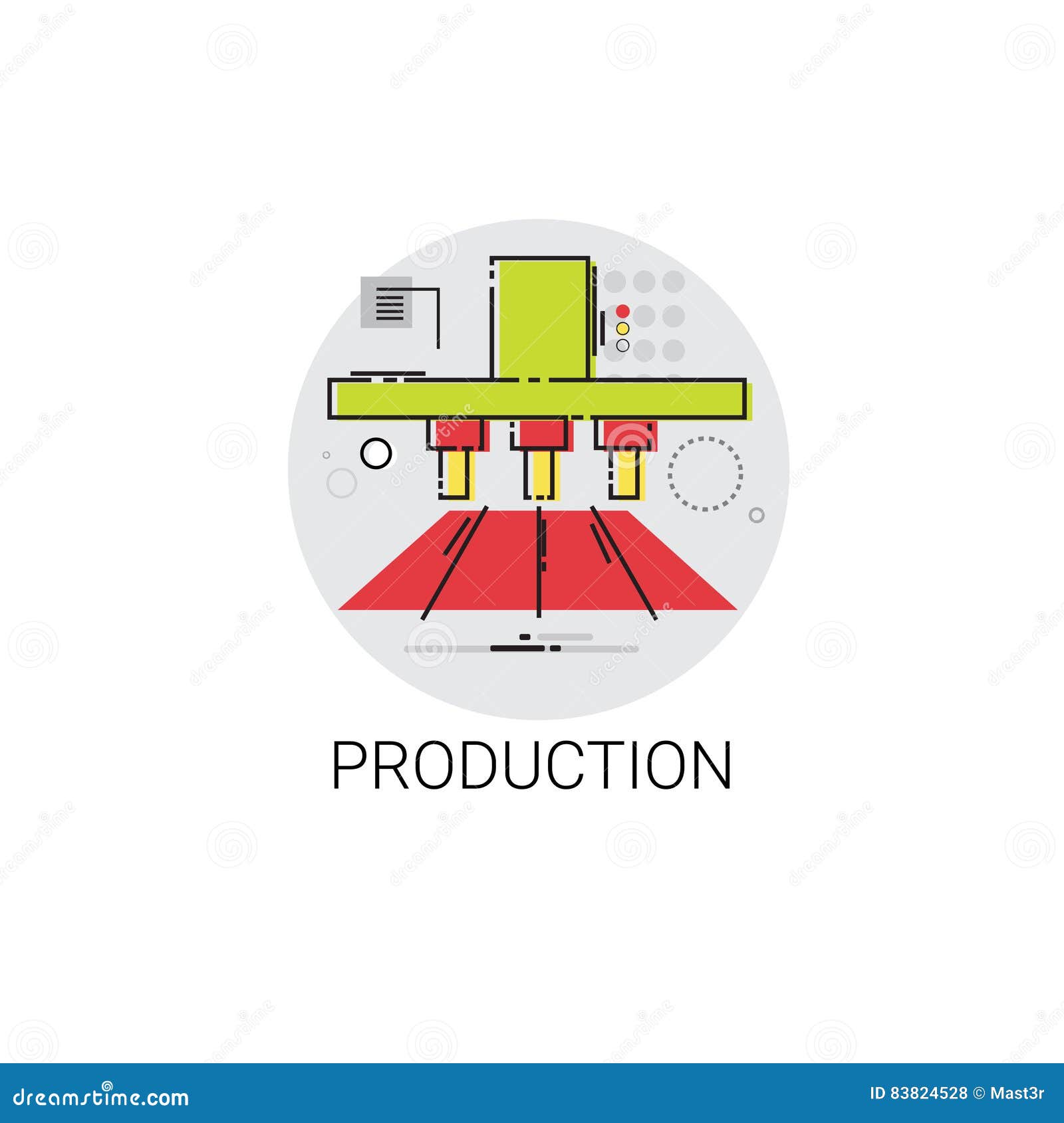 Industry Production Technology Automation Icon Stock Vector ...