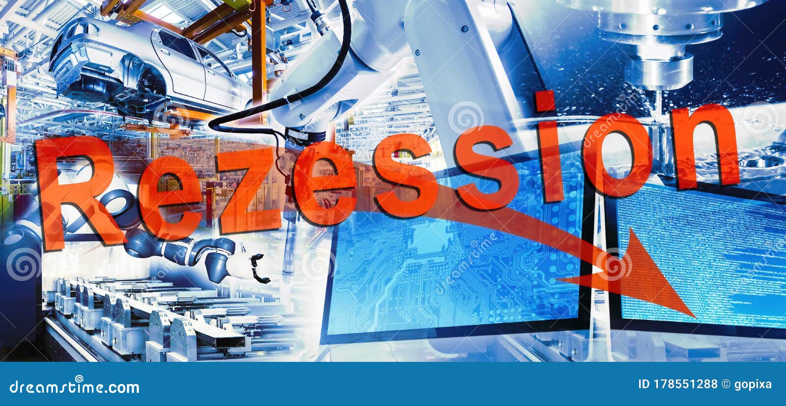 Industry and recession stock photo. Image of screen - 178551288
