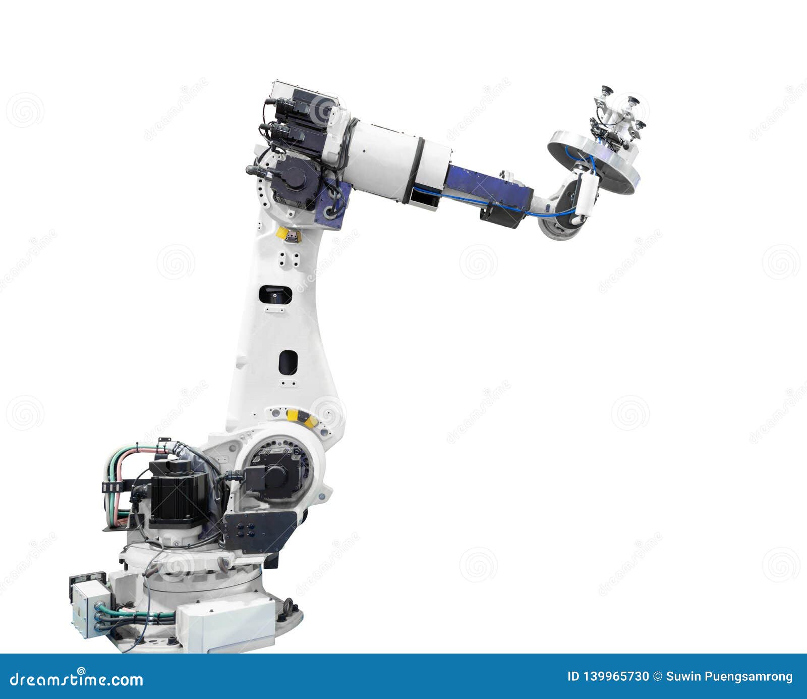 Industry Robotic Arm Isolated Included Clipping Path Stock Photo ...
