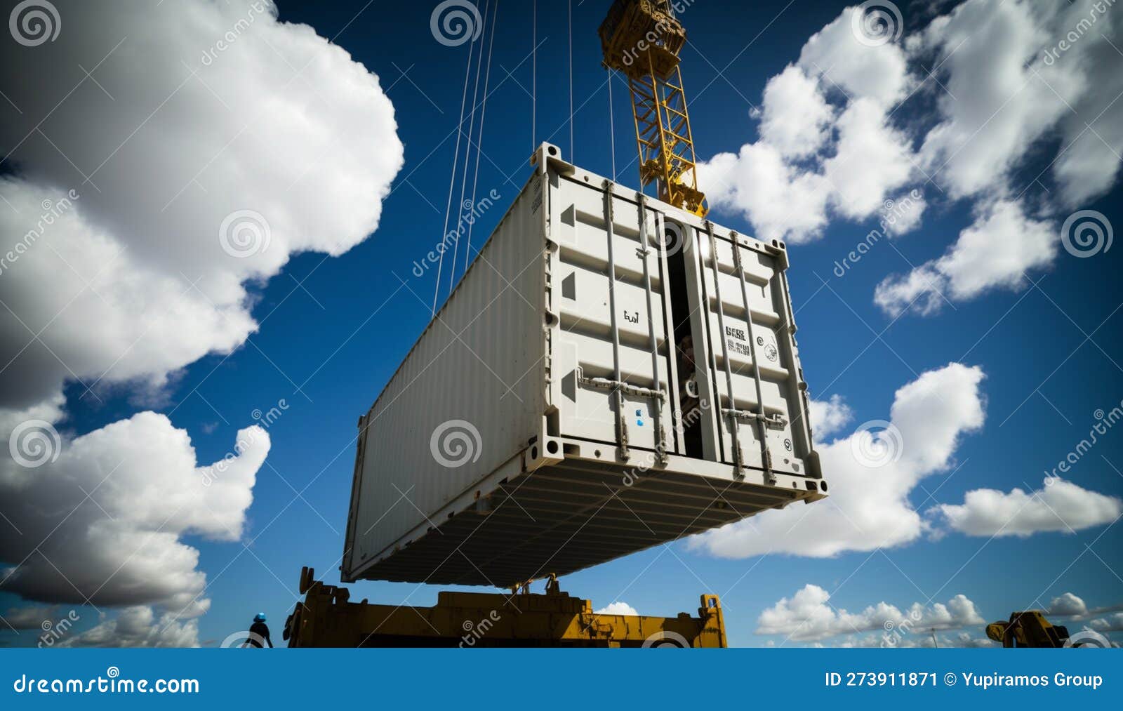 Industry Ships and Cranes Unloading Cargo Containers Outdoors Generated ...