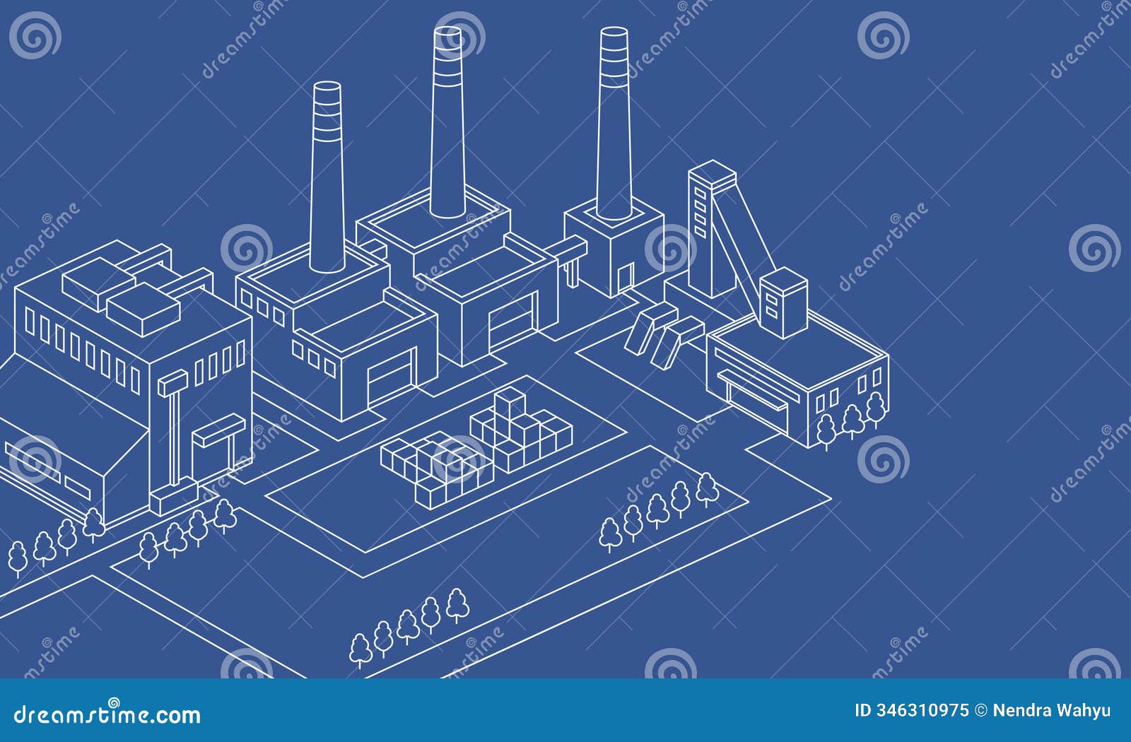Outline Isometric Modern House. Isolated Vector Illustration Of ...