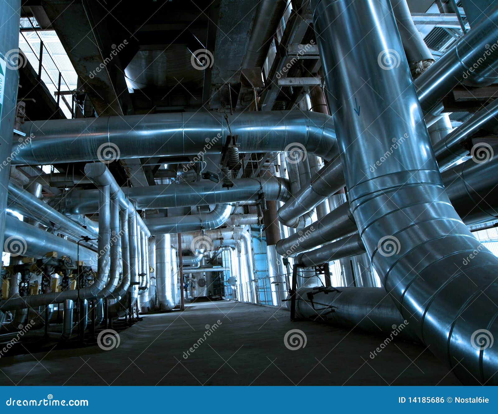 Industry Steel Pipelines at Factory Stock Photo - Image of pairs ...