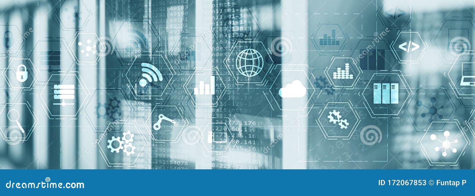 Industry Technology Concept. Mixed Media Virtual Screen. Manufacturing ...