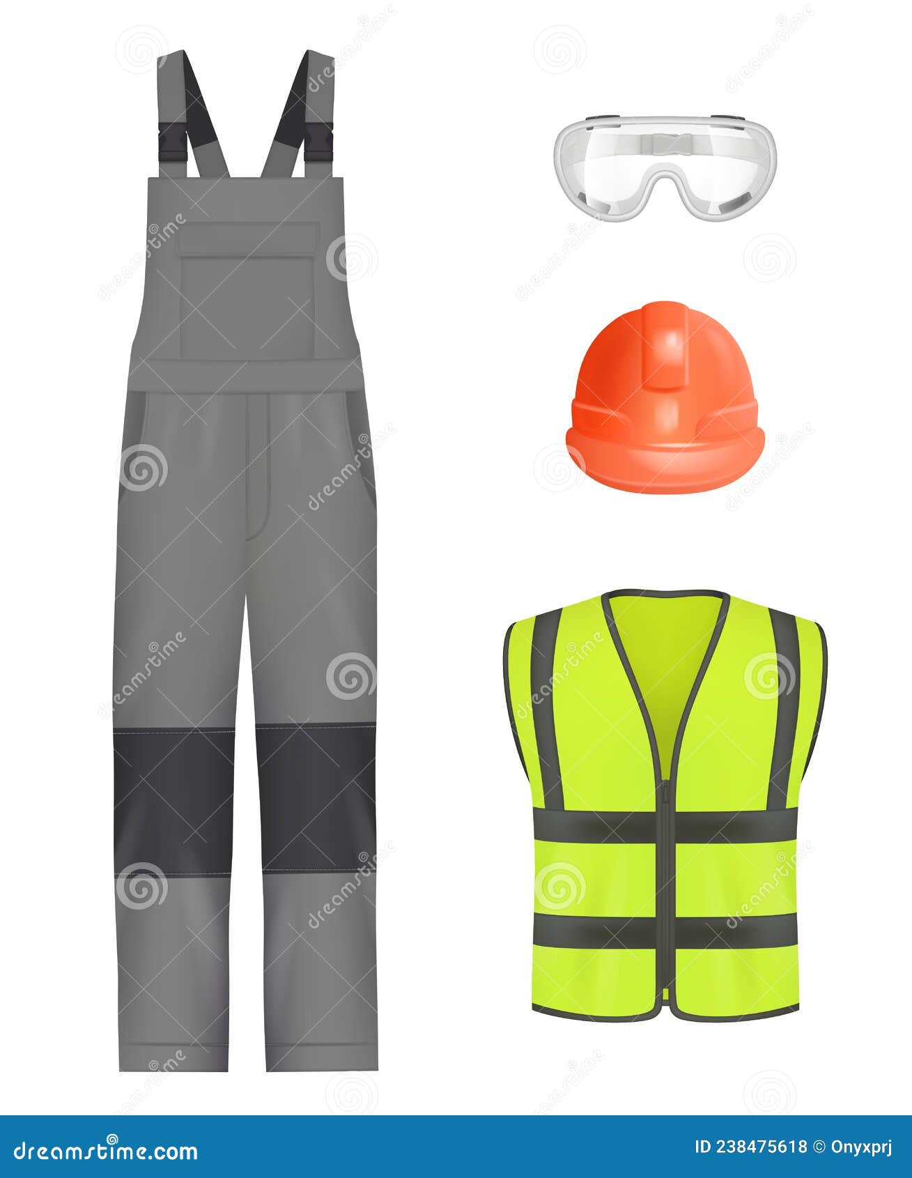 Workwear. Industry Realistic Uniform Workers Pants Helmet Boots And ...
