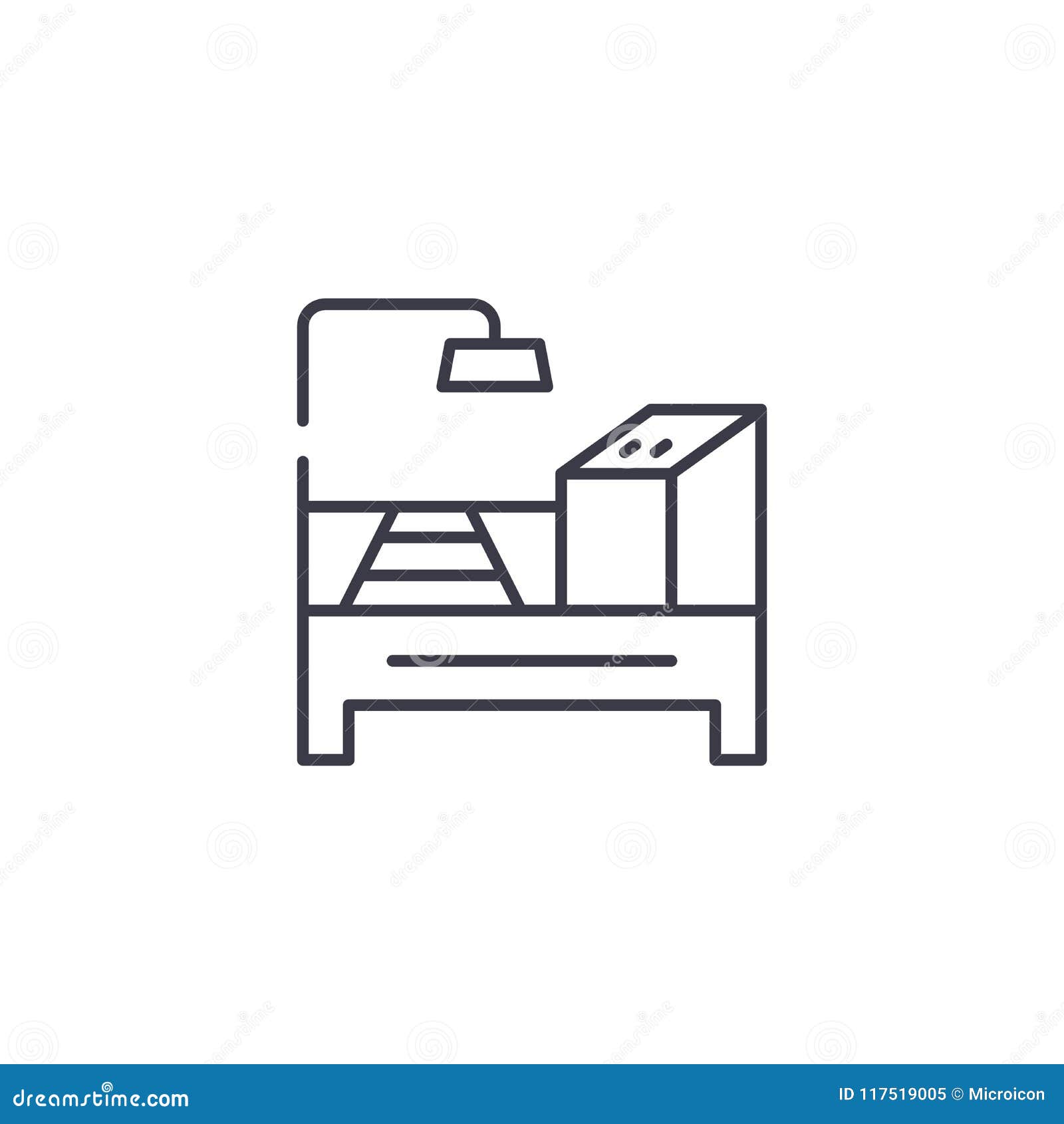 Industry Work Linear Icon Concept. Industry Work Line Vector Sign ...
